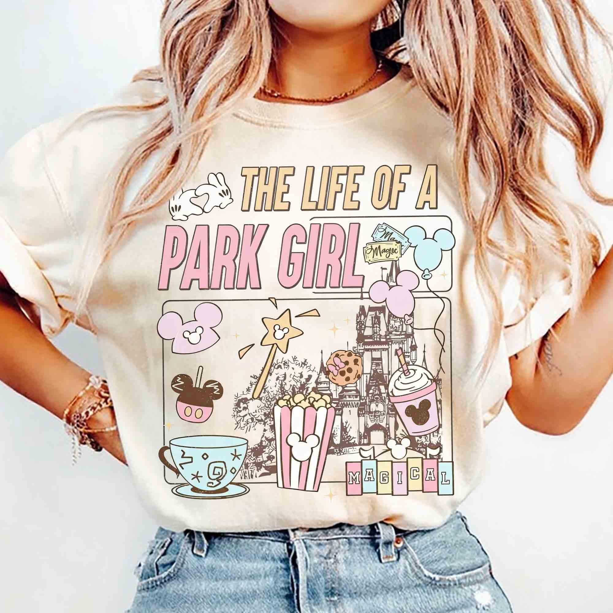 Coquette The Life Of A Park Girl Disney Castle T-shirt, Retro Pastel ...