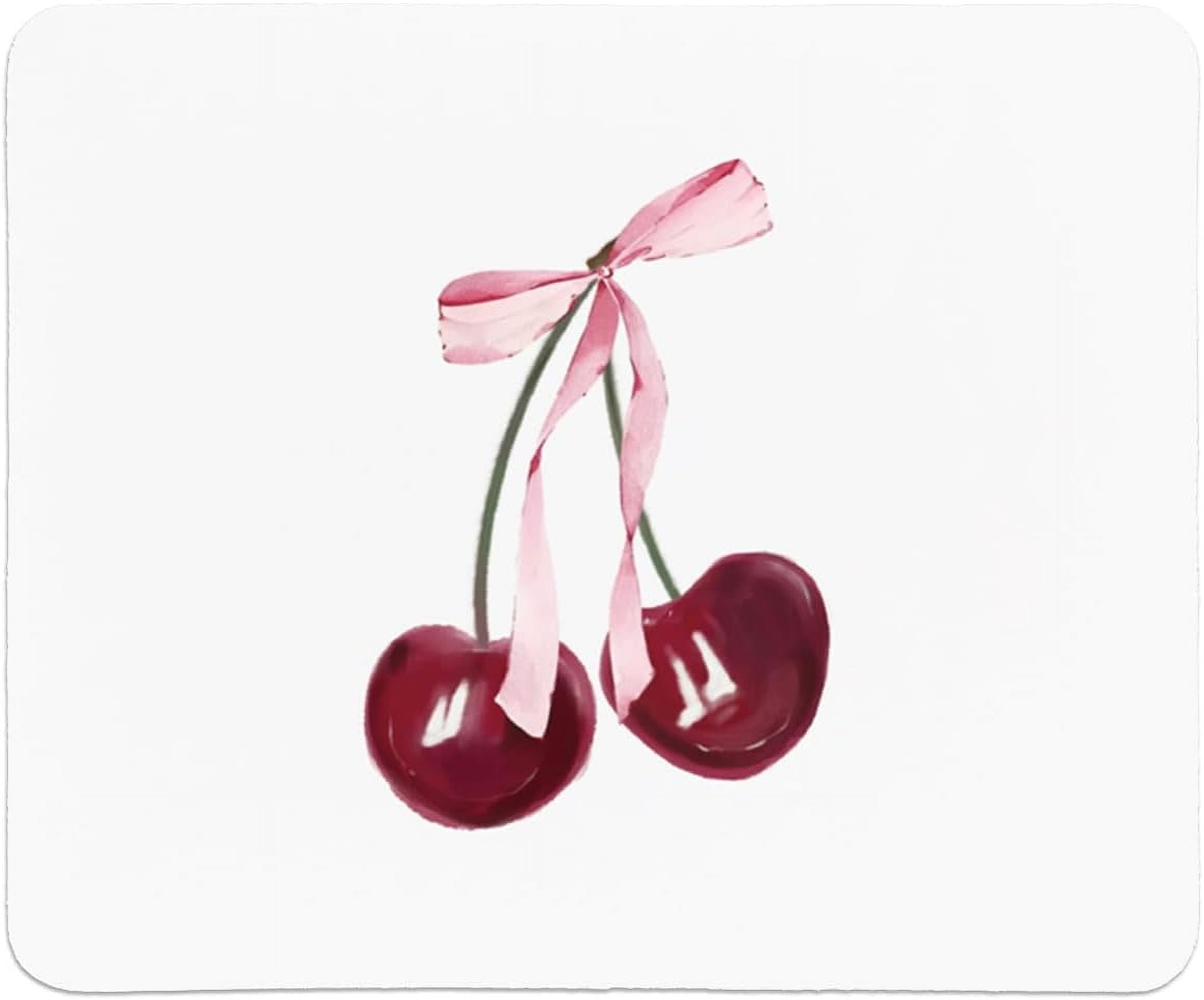 Coquette Trendy Pink Cherry Mouse Pad,Preppy Girly Mouse Pad,Washable ...