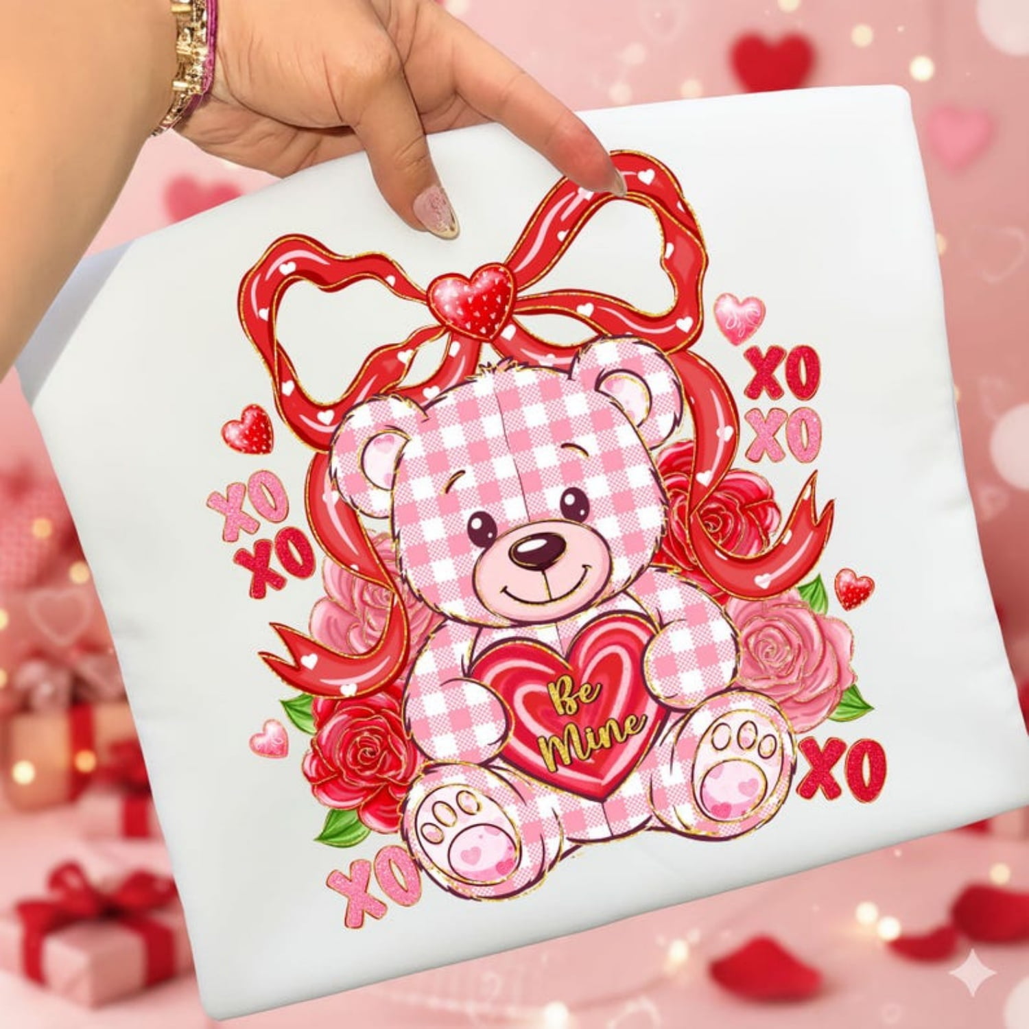 Coquette VaL1entine Teddy Bear , XoXo Be Mine VaL1entine Shirt Design ...