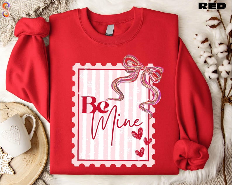 Coquette Valentin Postage Stamp Sweatshirt, Be Mine Sweater - Sizes S ...