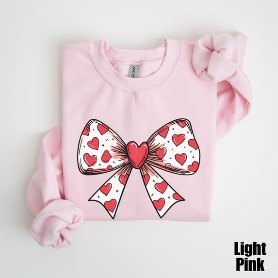 Coquette Valentines Day Heart Bow T-Shirt, Retro Valentine Shirt ...