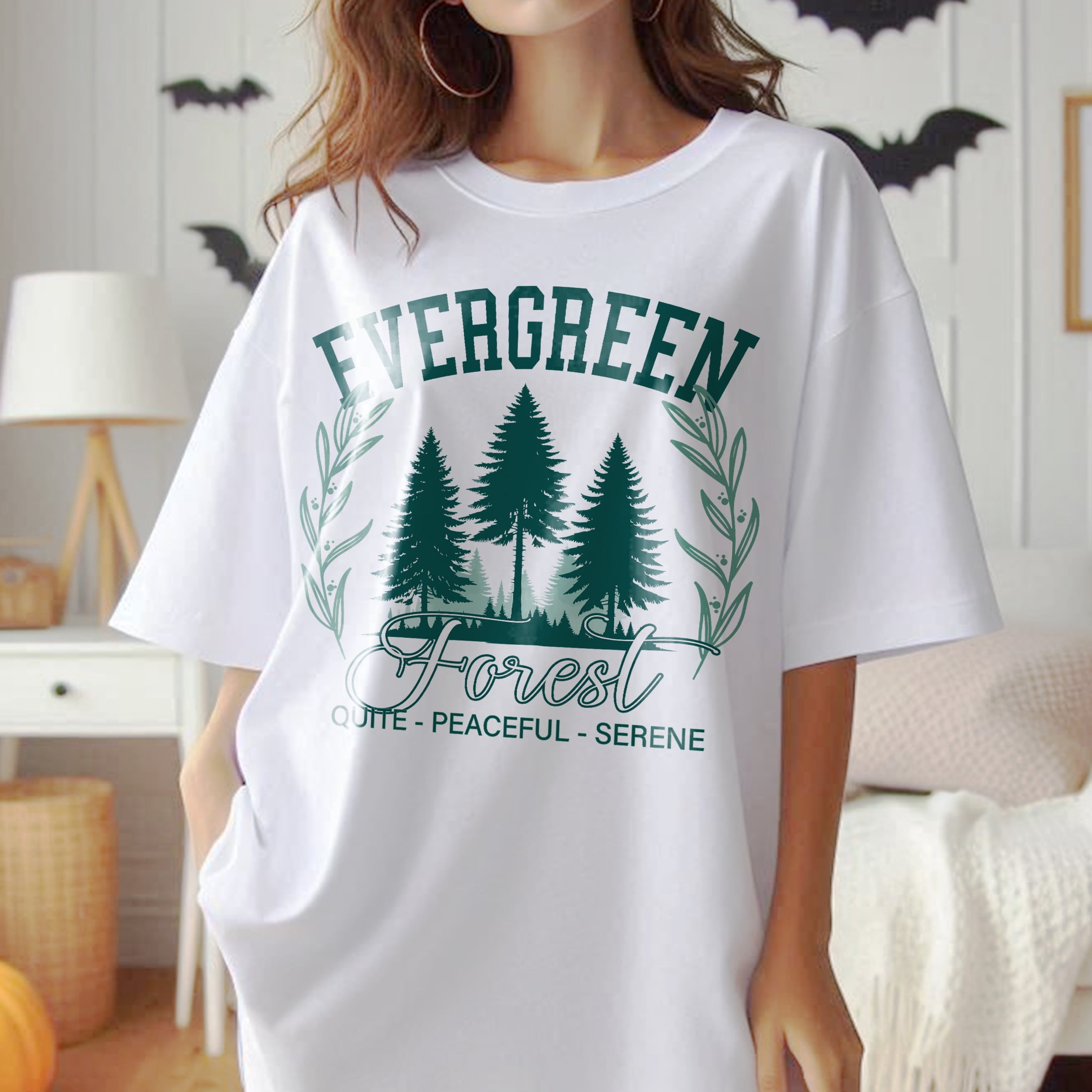 Coquette Vintage Evergreen Hiking T-shirt, Running In Forest Shirt ...