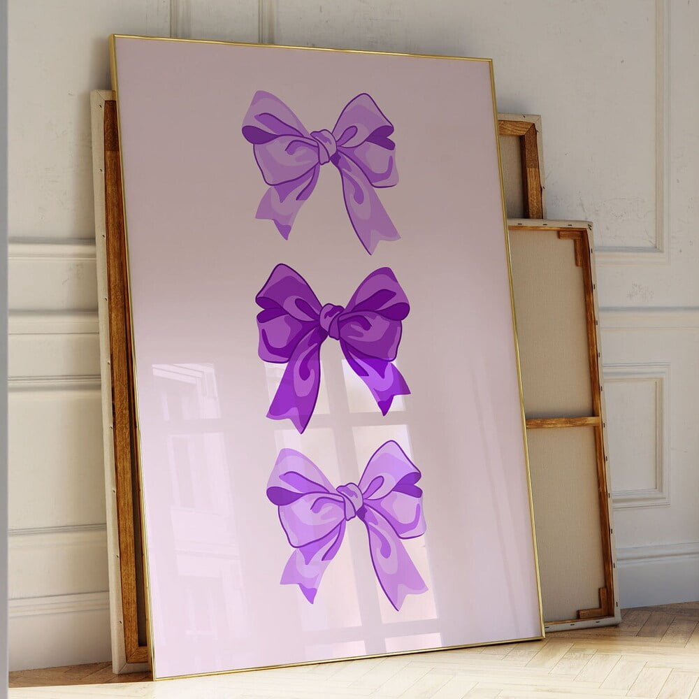 Coquette Wall Art, Trendy Bows Poster, Coquette Room Decor, Girly Wall ...
