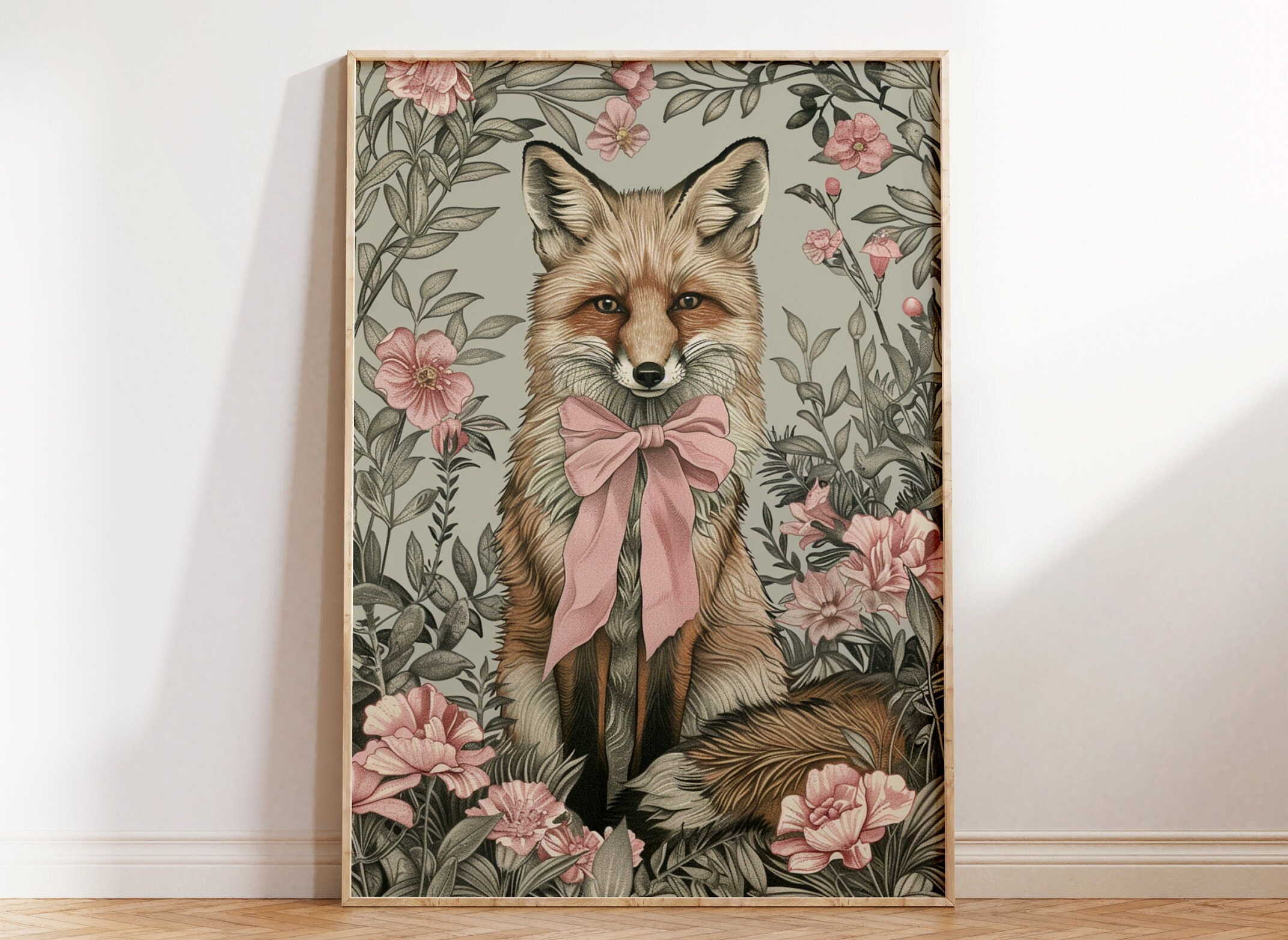 Coquette Wall Art, Vintage Fox Print, Coquette Print, Coquette ...