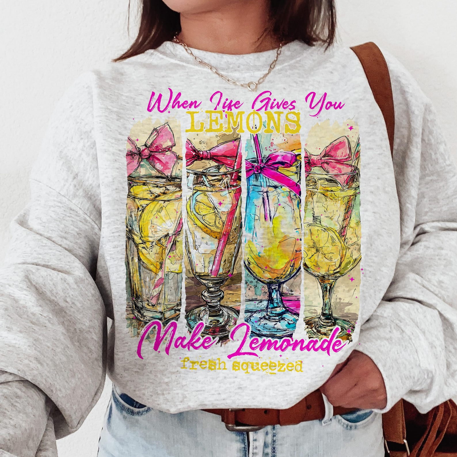 Coquette When Life Gives You Lemons Shirt, Funny Lemonade Sweatshirt ...