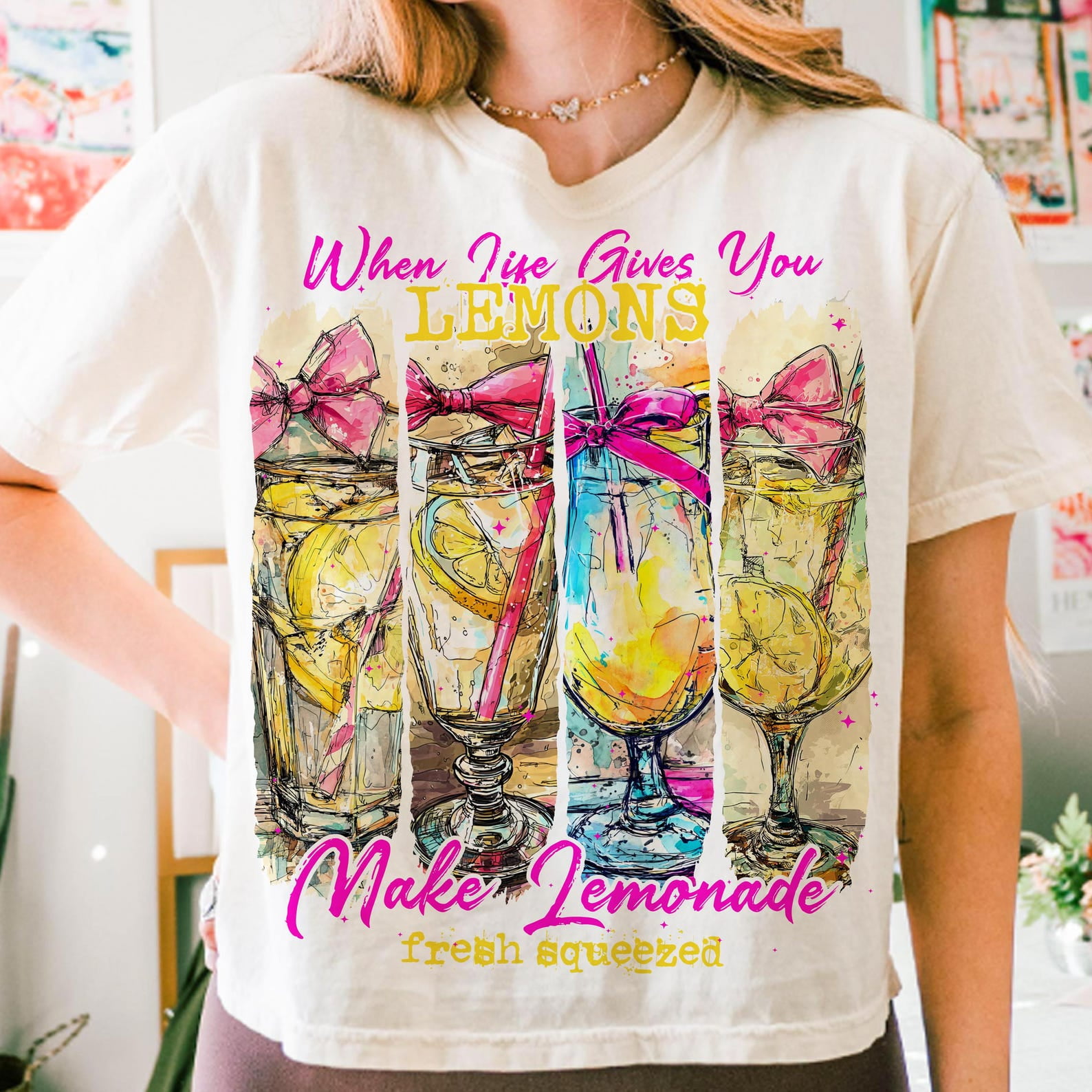 Coquette When Life Gives You Lemons T-Shirt, Funny Lemonade Shirt ...