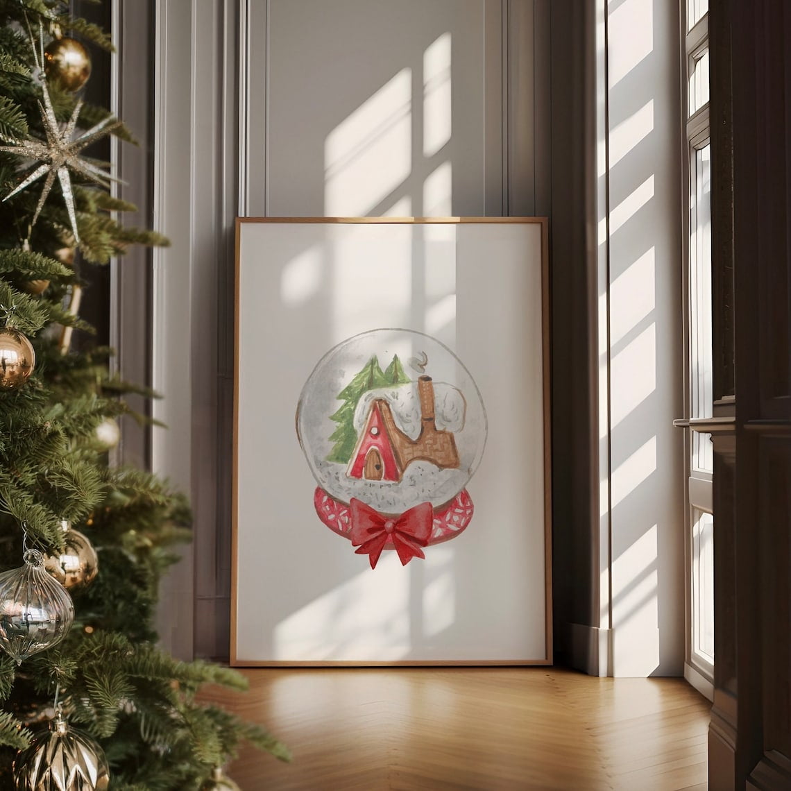 Coquette Winter Art, Retro Snowglobe, Winter Bow,, #518 Warm Present ...