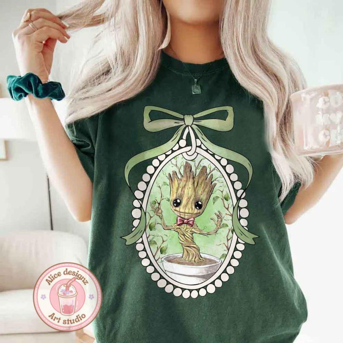 Coquette bow Groot shirt, Baby Groot I am Groot Disney shirt,Red Color ...