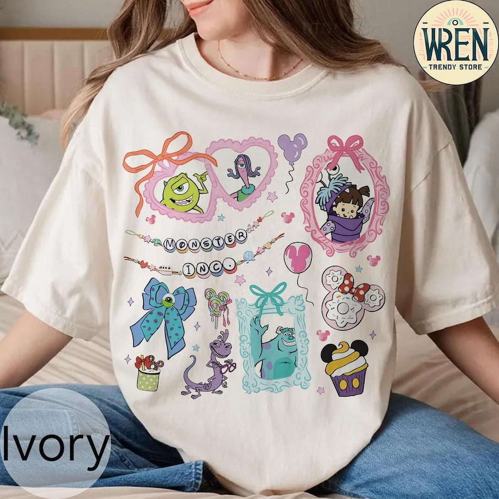 Coquette bow Monster Inc. Disney Baby Shirt, Sully Mike Boo Monster ...