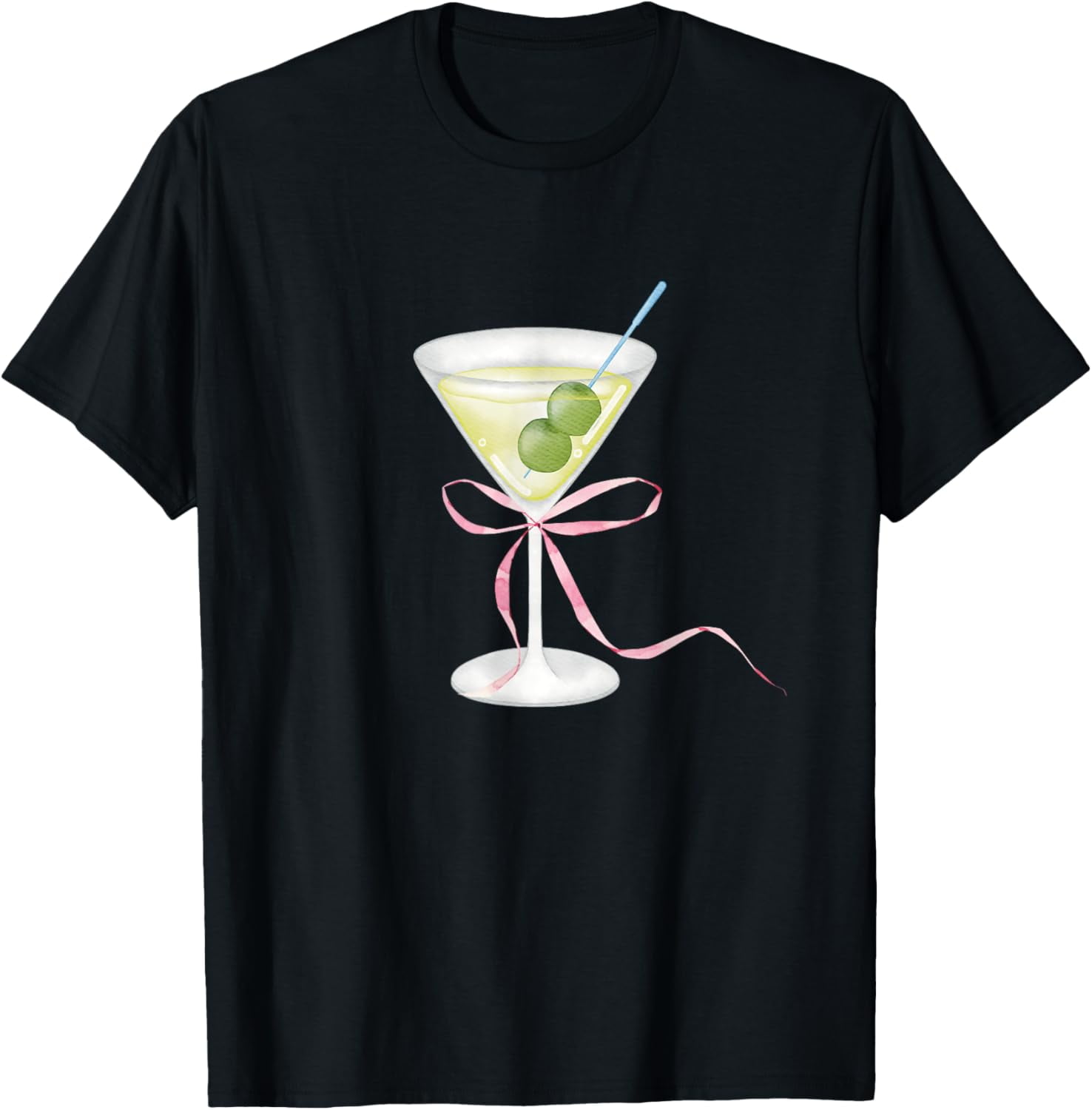 Coquette bow with Martini Coquette aesthetic T-Shirt - Walmart.com