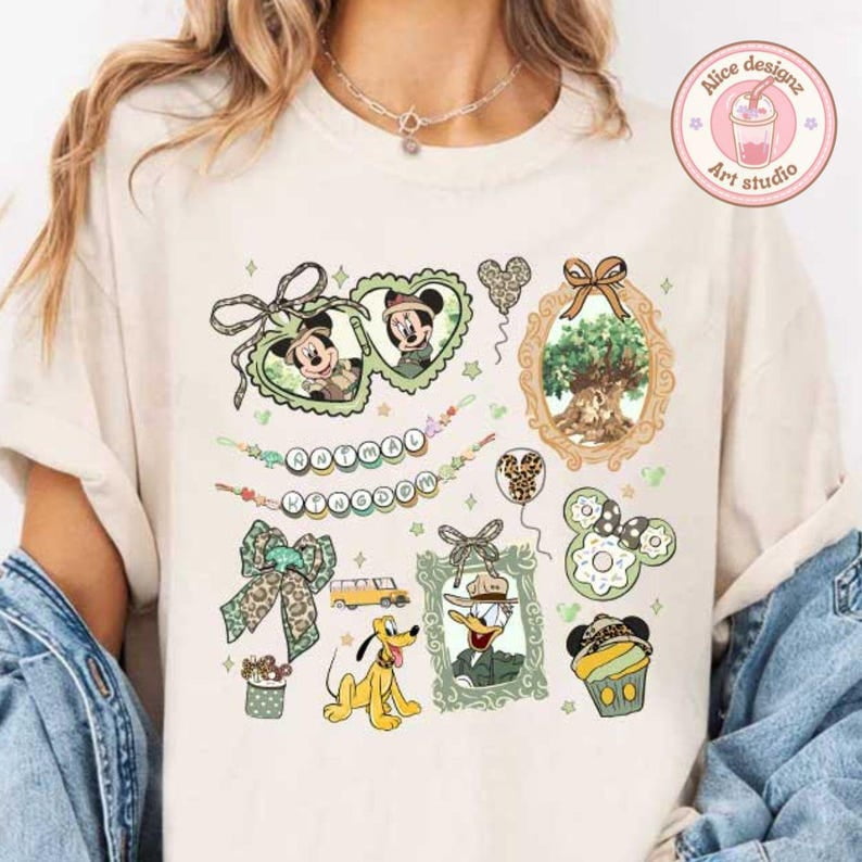 Coquette bows Disney Animal Kingdom shirt, Mickey & friends Leopard bow ...