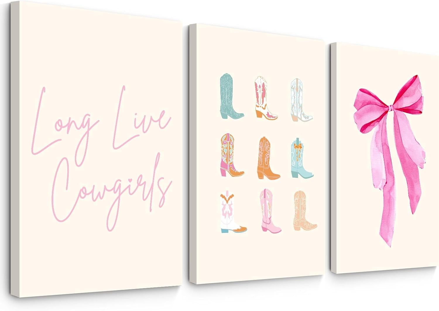CoquetteJANS.NO1 Pink Bow Wall Art Girl Room Canvas Posters Preppy ...
