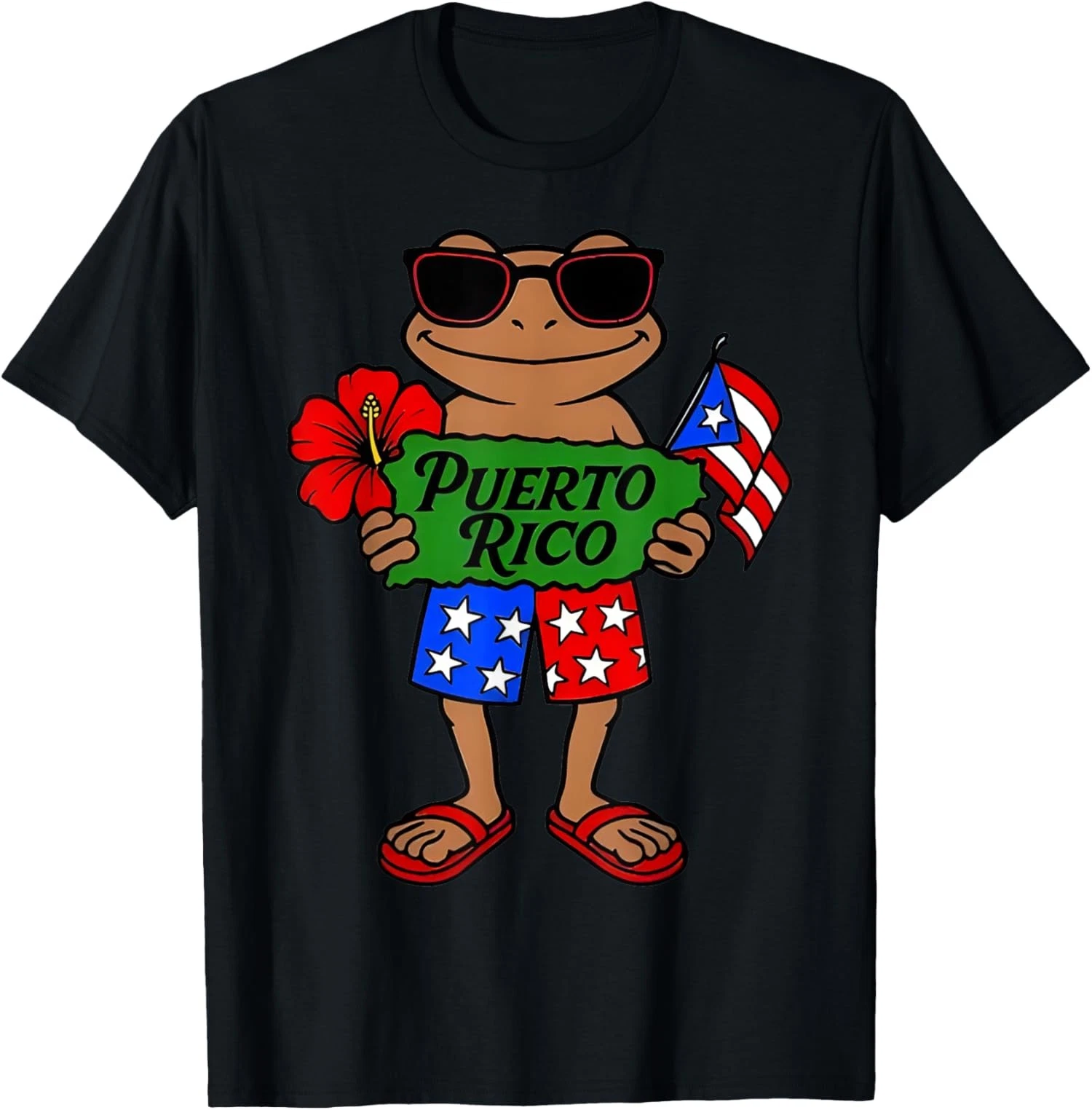 Coqui Frog Puerto Rico Flag Taino Funny Graphic T-Shirt, for Men ...