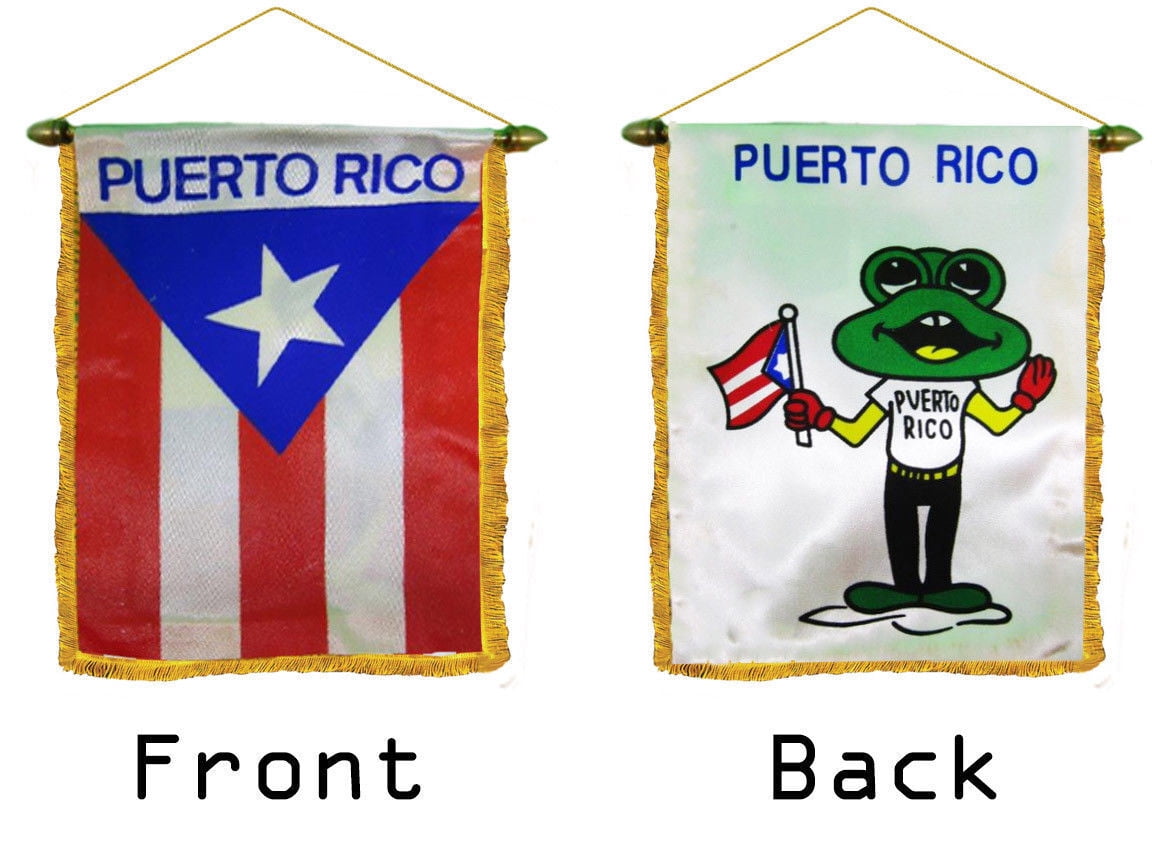 Coqui Puerto Rico MINI BANNER FLAG FOR CAR & HOME WINDOW MIRROR HANGING ...