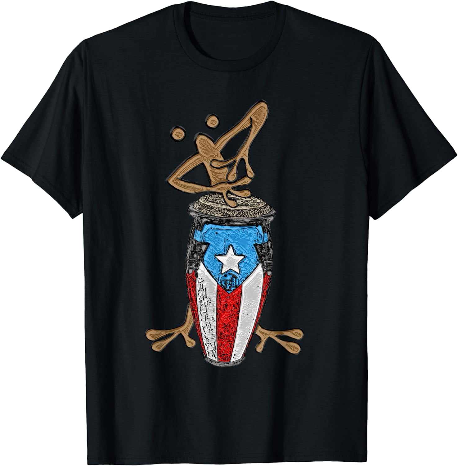 Coqui Taino Conga Boricua Puerto Rican Flag Gift T-Shirt - Walmart.com