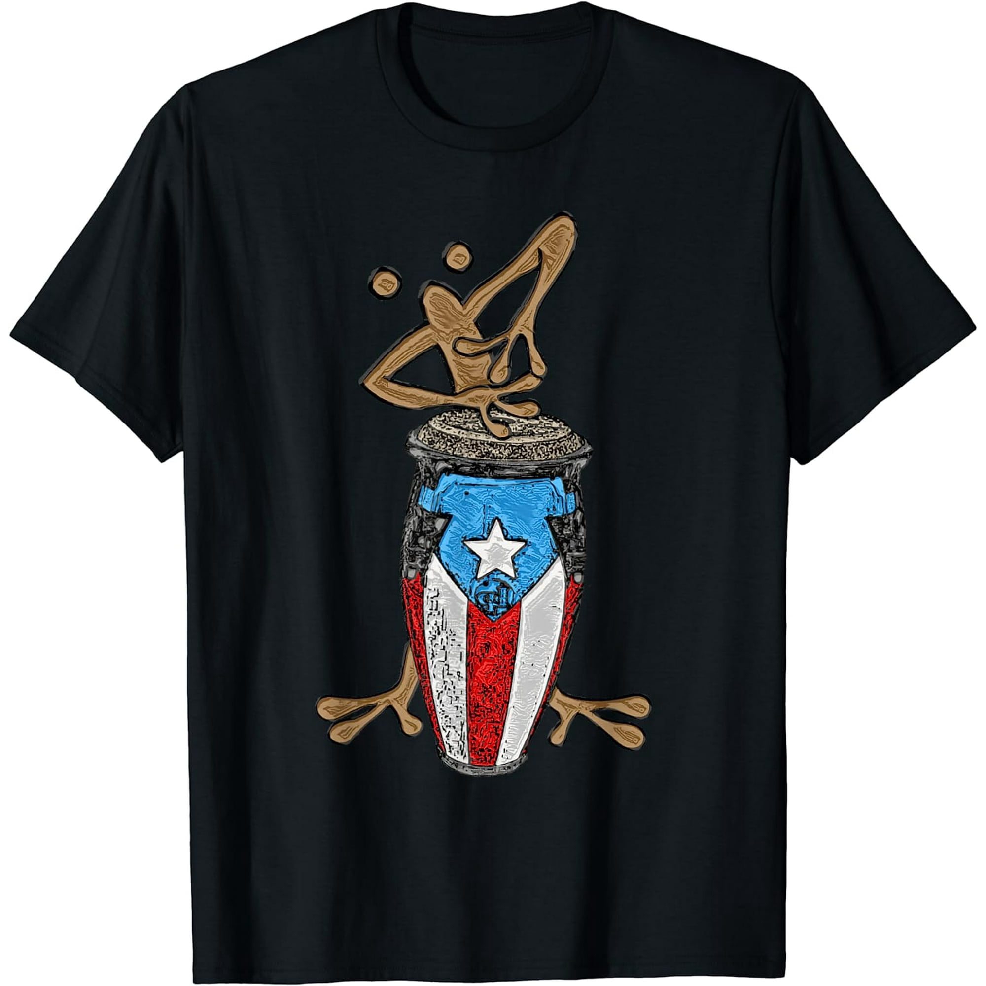 Coqui Taino Conga Boricua Puerto Rican Flag Gift pure cotton T-Shirt ...