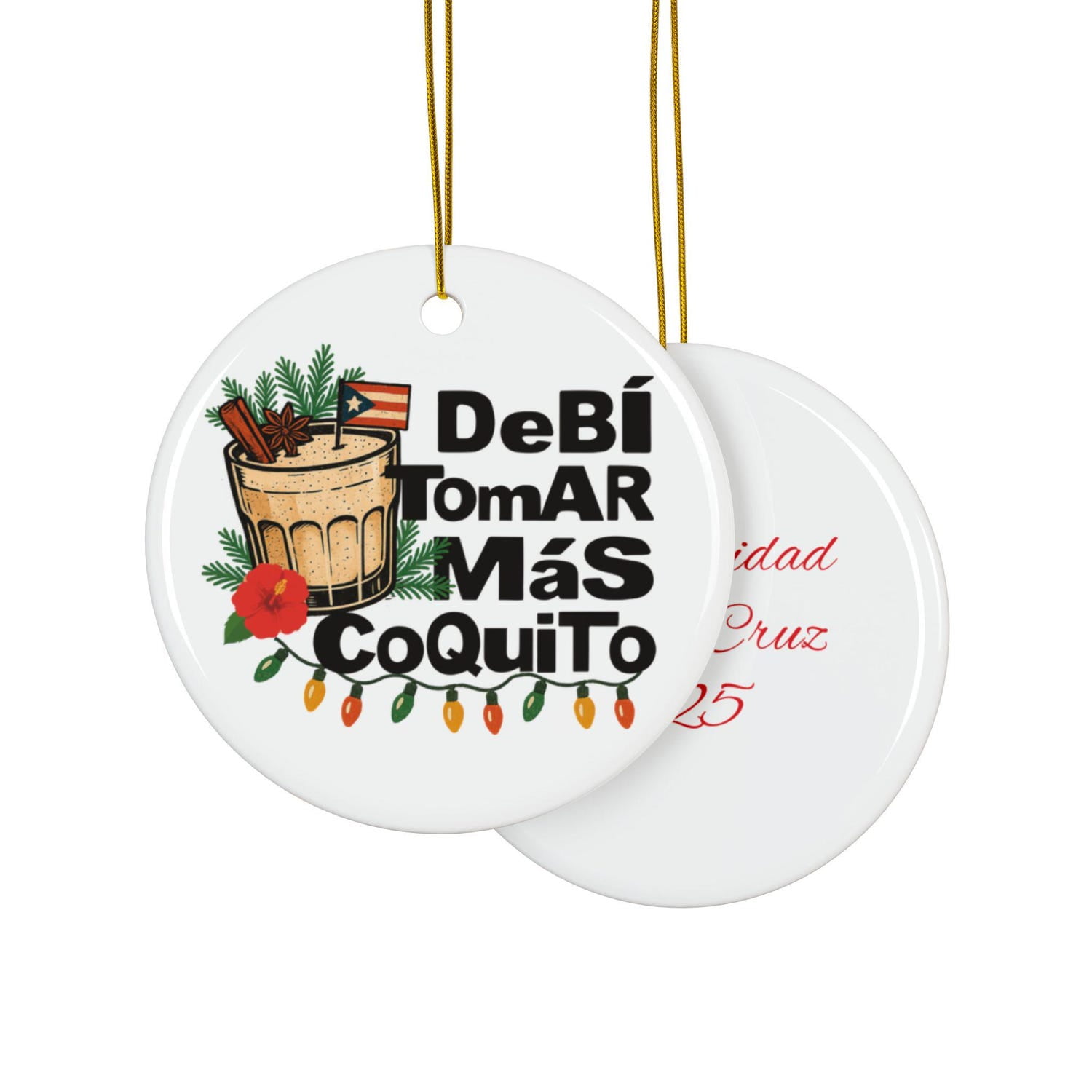 Coquito Christmas Ornament – Funny Puerto Rico Holiday Decor - Walmart.com