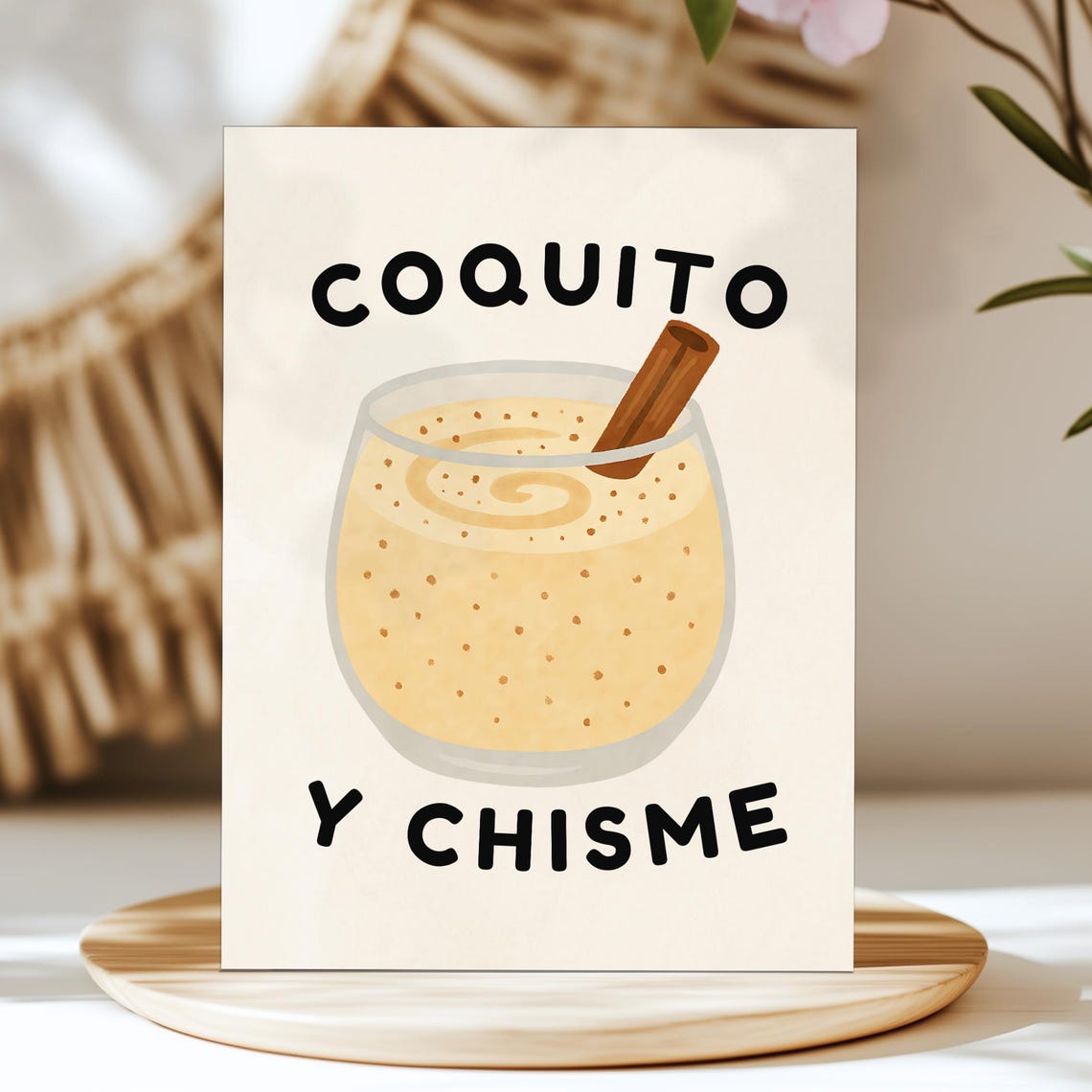 Coquito Y Chisme Print, Puerto Rican Kitchen Art, Boricua Decor, Latin ...