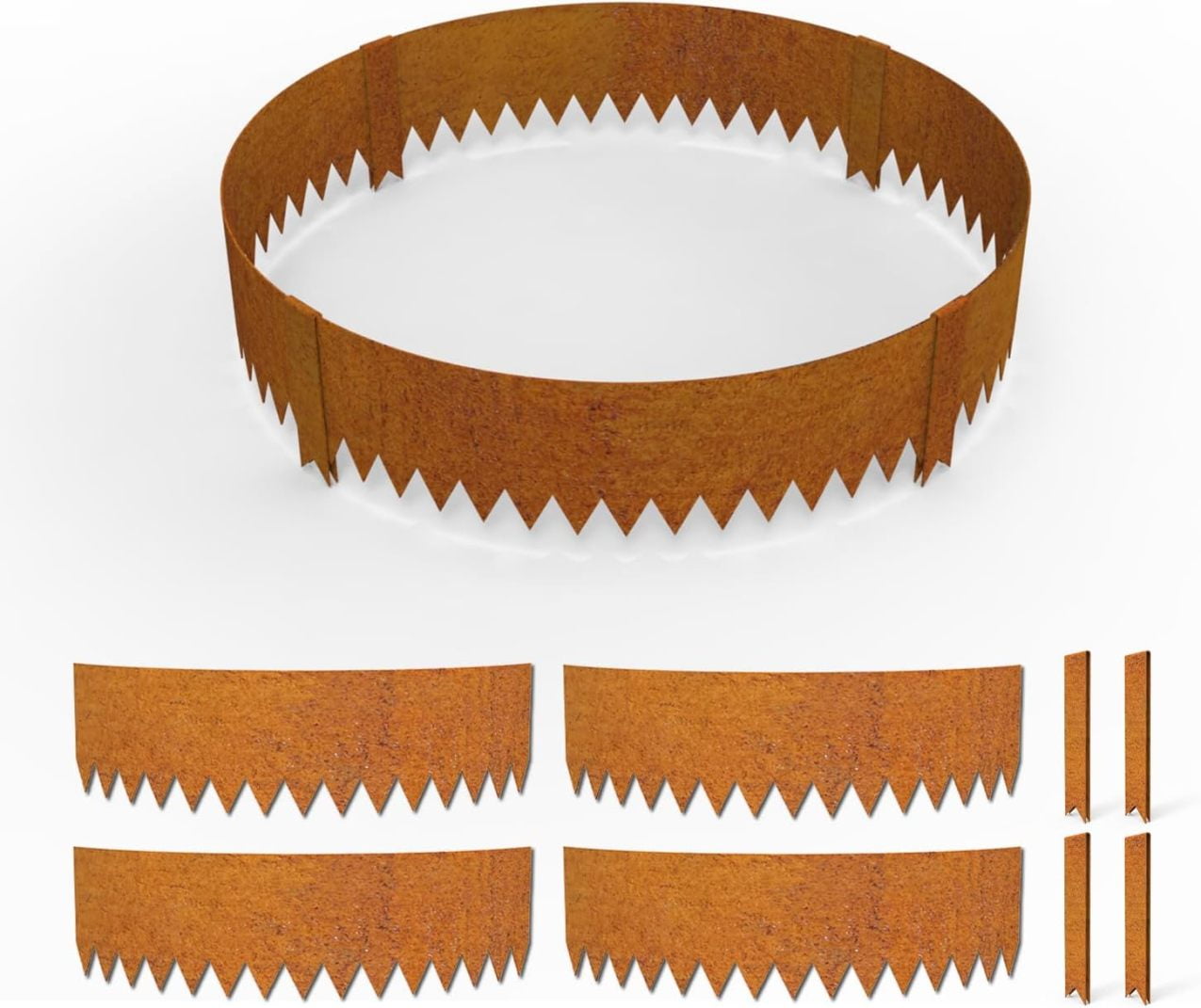 Cor-Ten Steel Landscape Edging with Rust Patina Finish, Pre-Rusted Cor ...