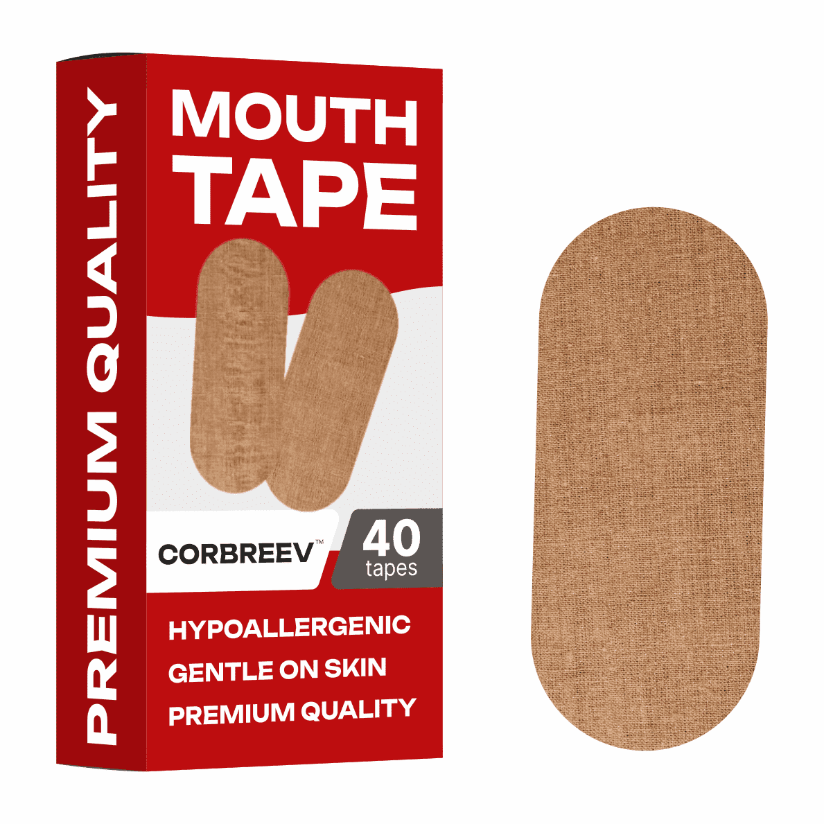 CorBreev Mouth Tape for Sleeping, Snoring Relief, Soft Hypoallergenic ...