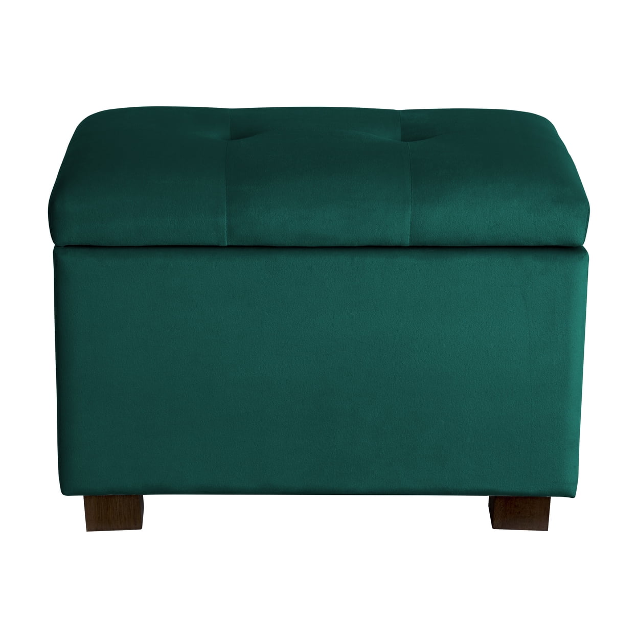 CorLiving Asha Small Green Velvet Tufted Ottoman with Storage – Small ...