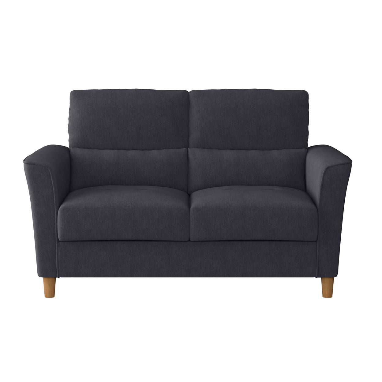 CorLiving Caroline Compact Dark Gray Upholstered 2-Seater Loveseat Sofa ...
