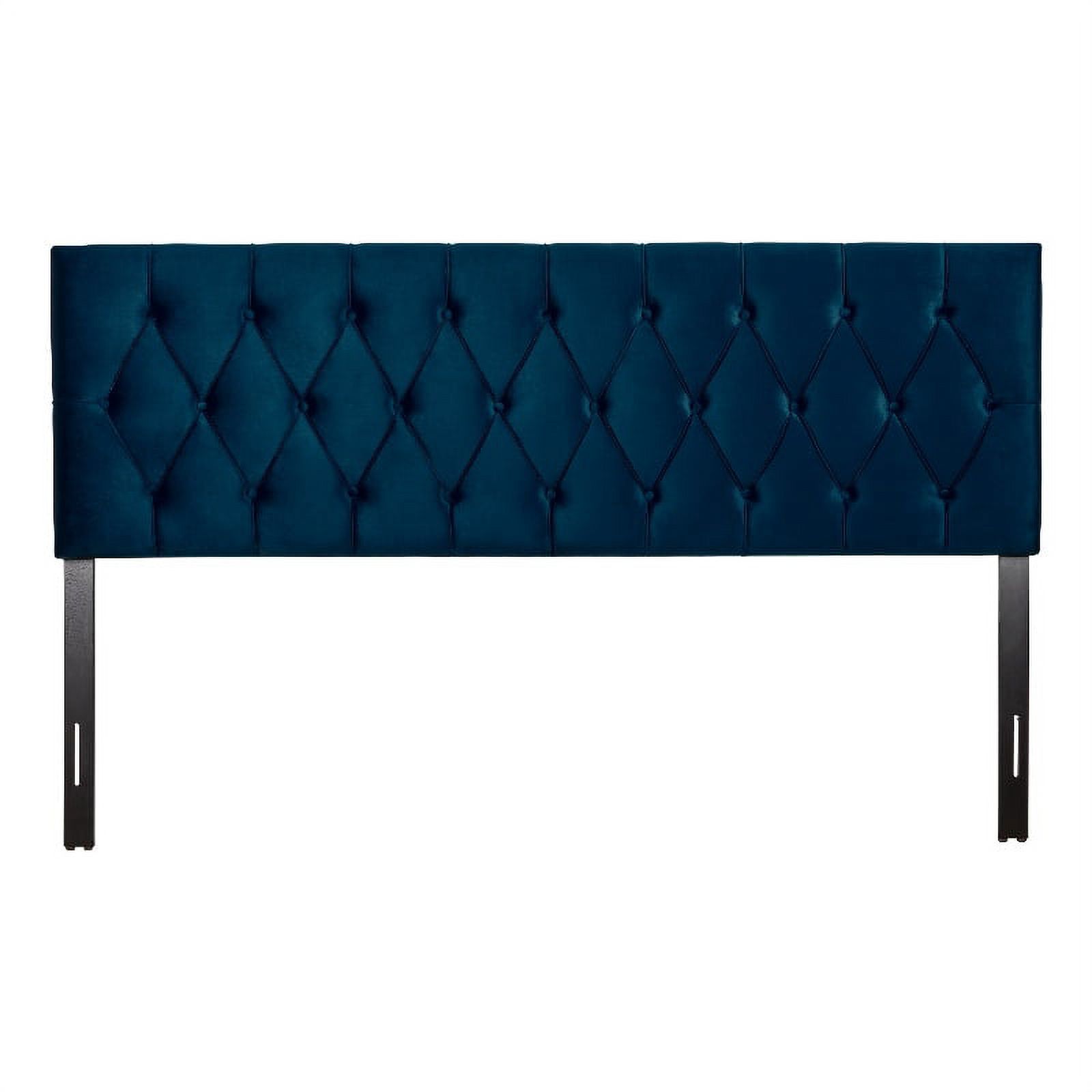 CorLiving Catalina Navy Blue Diamond Tufted Velvet Headboard - King ...
