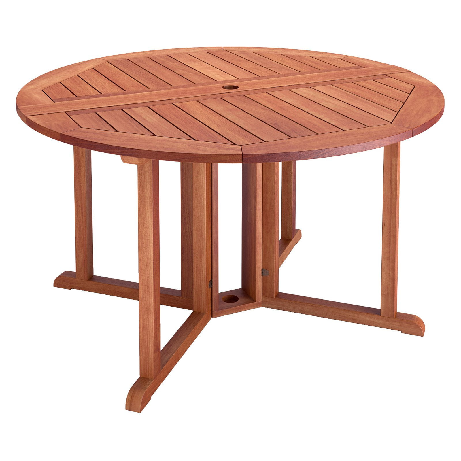 CorLiving Cinnamon Brown Hardwood Outdoor Drop Leaf Dining Table ...