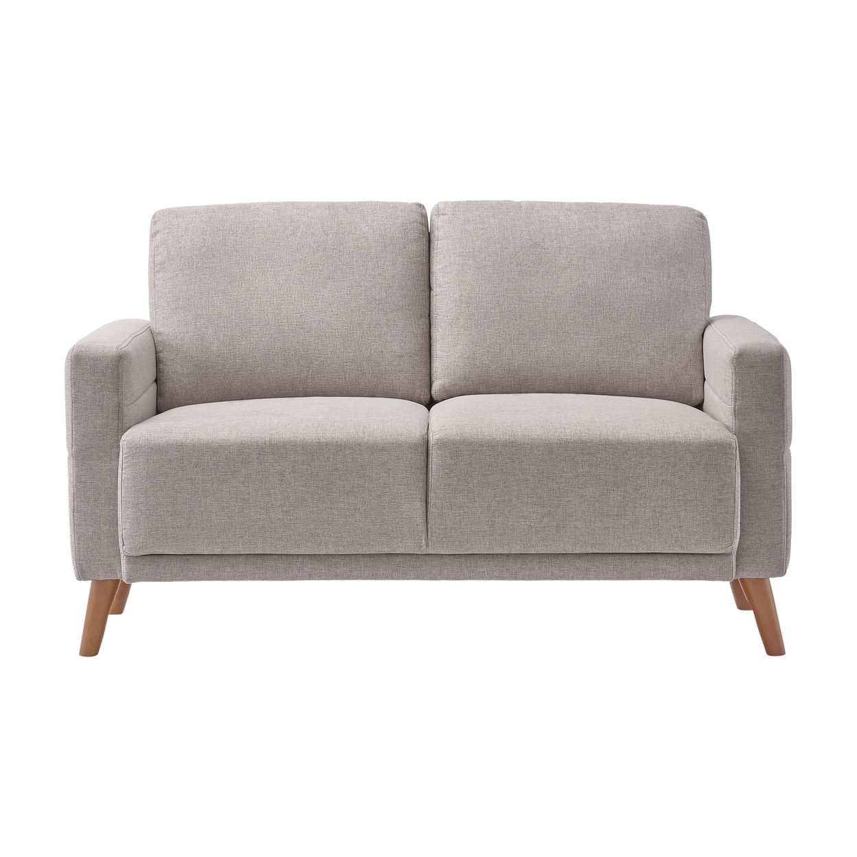 CorLiving Clara Modern Light Gray Upholstered 2-Seater Compact Loveseat ...