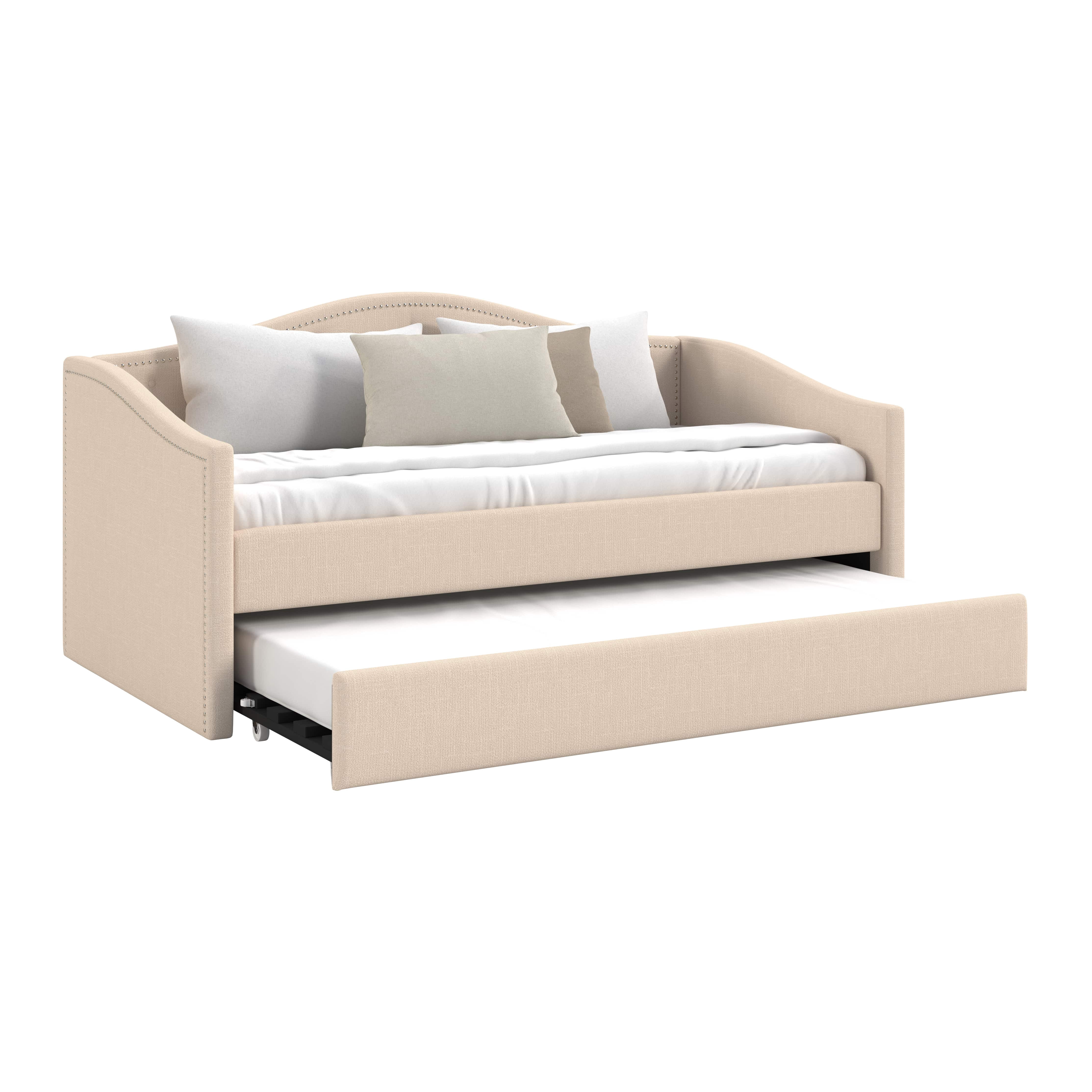 CorLiving Everly Modern Upholstered and Tufted Twin Size Day Bed with ...