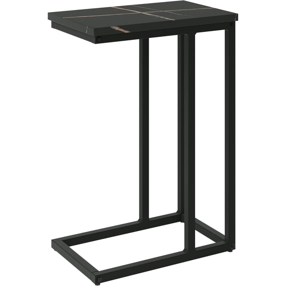 CorLiving Fort Worth Engineered Wood and Steel Narrow C-Shaped Side ...