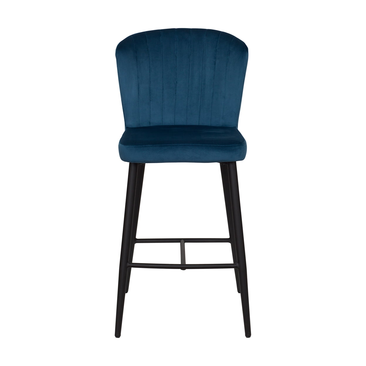 CorLiving Jasper Modern Navy Blue Upholstered Counter Height Bar Stools ...