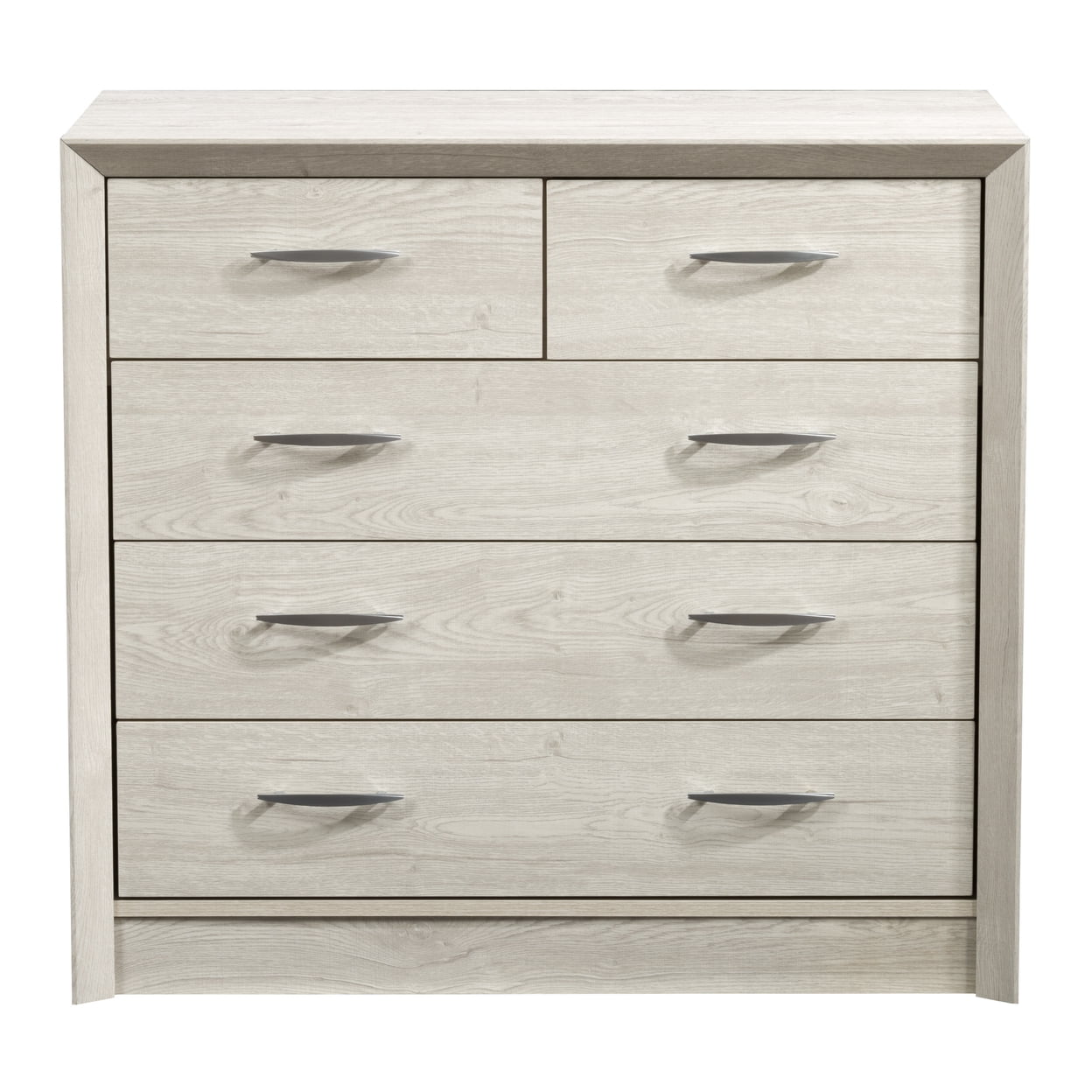 CorLiving Newport Mid Century Modern White-Washed Engineered Wood 5 ...