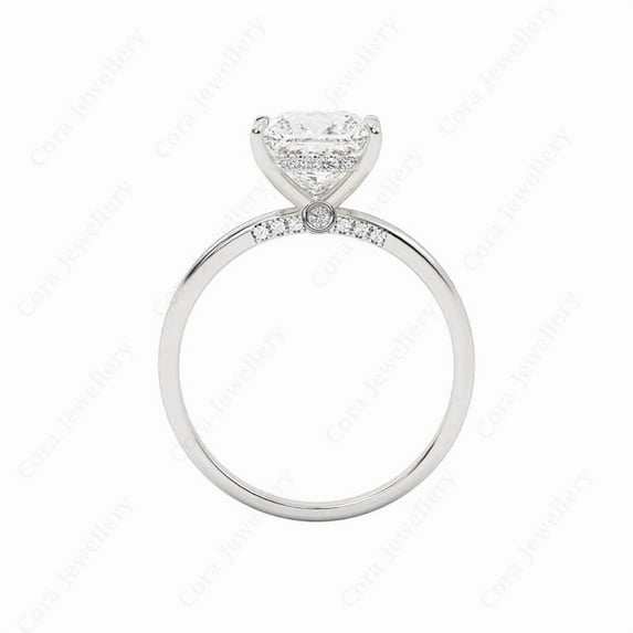 Cora Jewellery 2CT Bridge Diamond Marquise Moissanite Hidden Halo ...