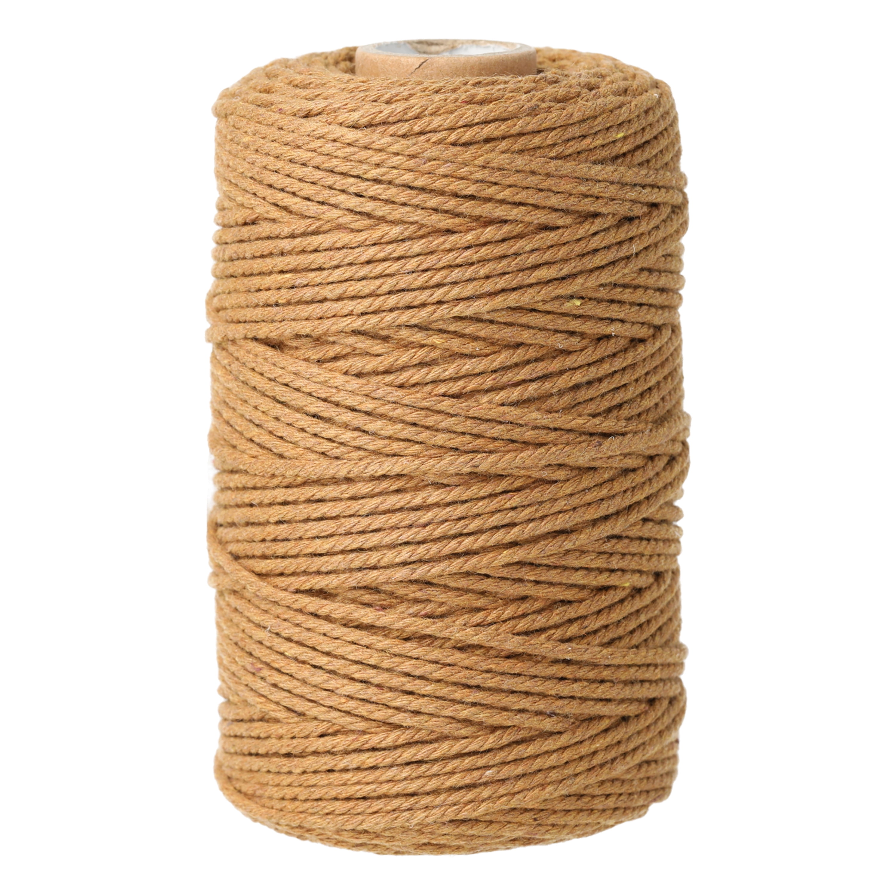 Cora’s Cotton Craft Cord – Twisted Macramé Cord, Biscuit Brown, 1 mm ...