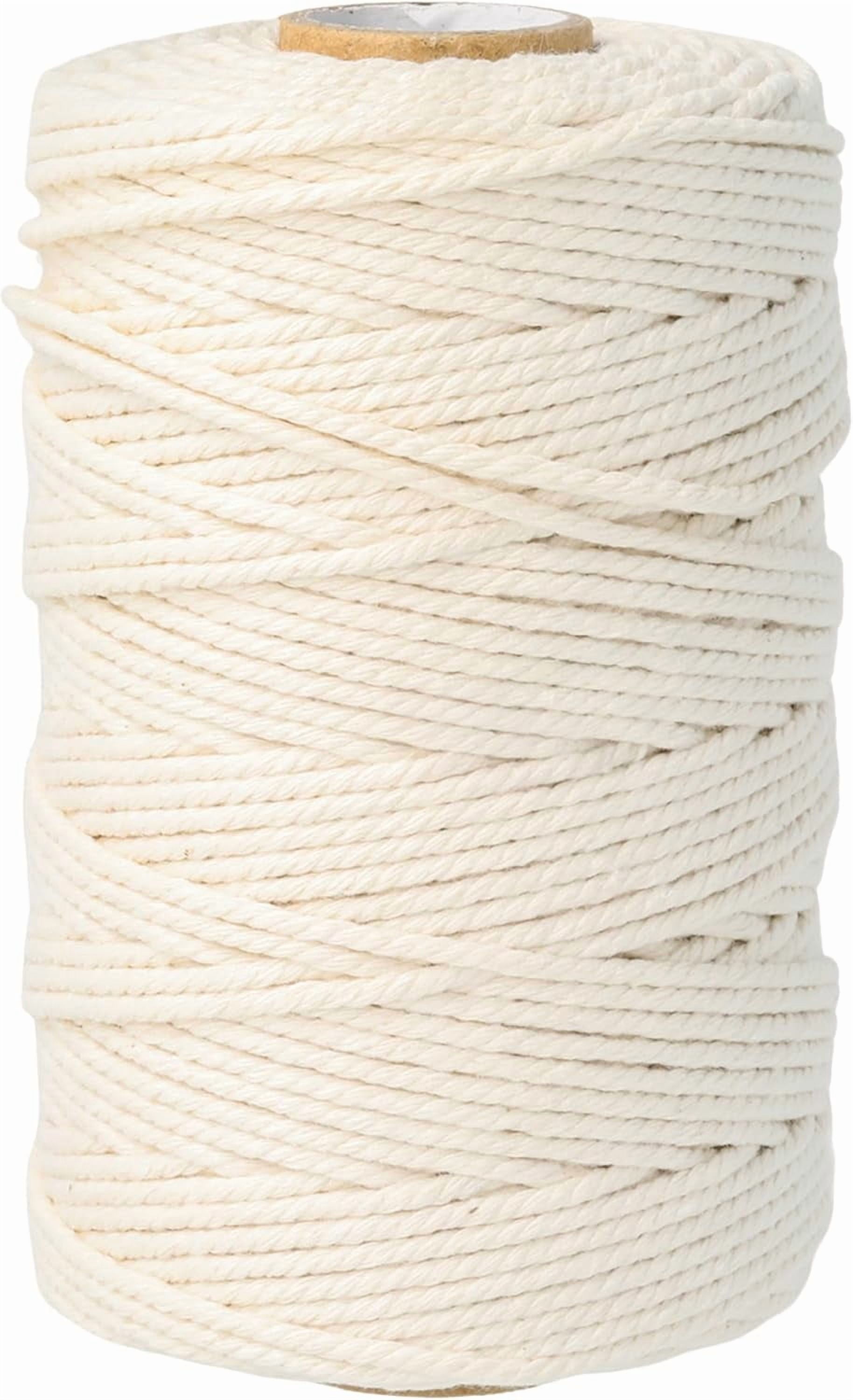 Cora’s Cotton Craft Cord – Twisted Macramé Cord, Natural, 1 mm, 300 Ft ...
