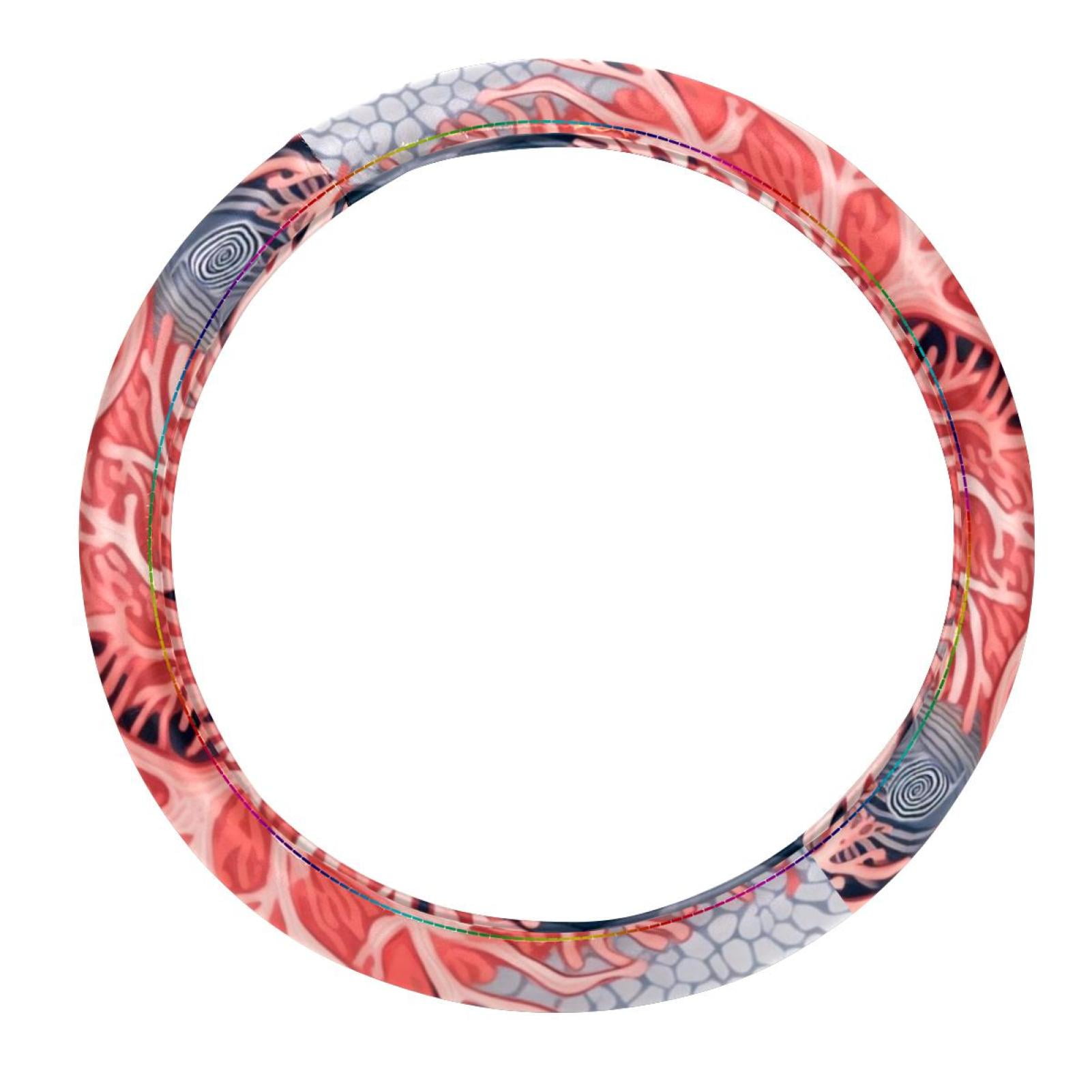 Coral 14.5 Inch Printing PVC Leather Steering Wheel Cover Car Wheel ...