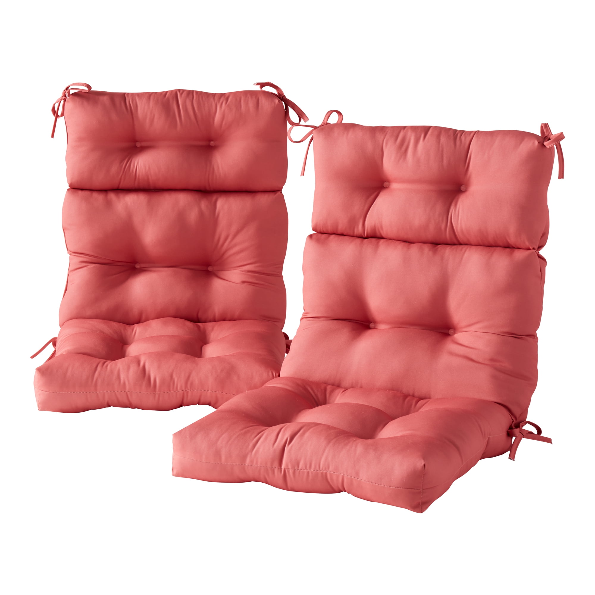 Coral 44 x 22 in. Outdoor High Back Chair Cushion (2-Pack) by Greendale ...