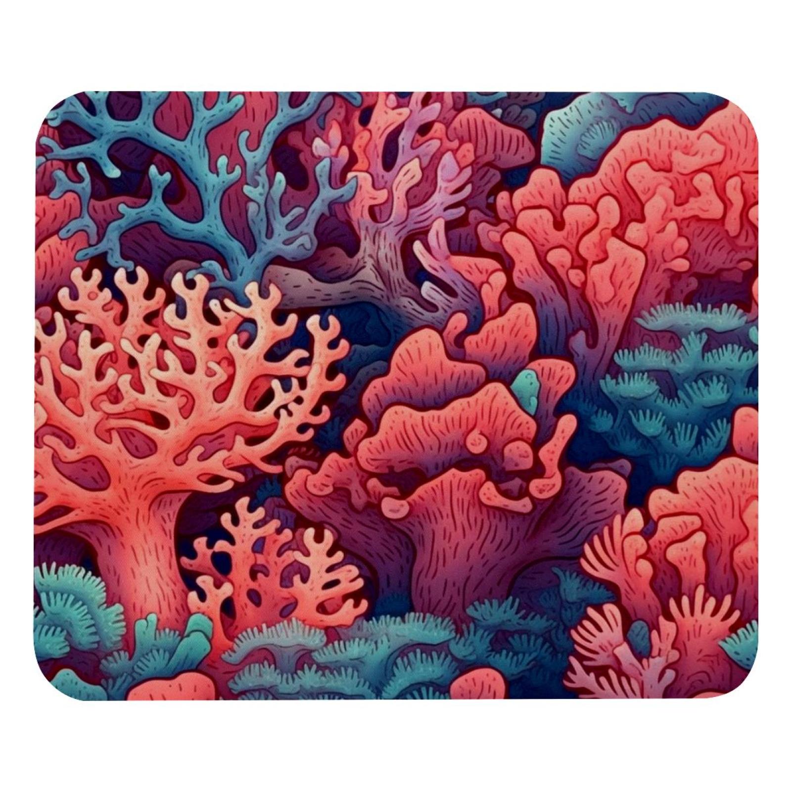 Coral 8.3x9.8 Inch Square Gaming Mouse Pad with Non-Slip Rubber Bottom ...