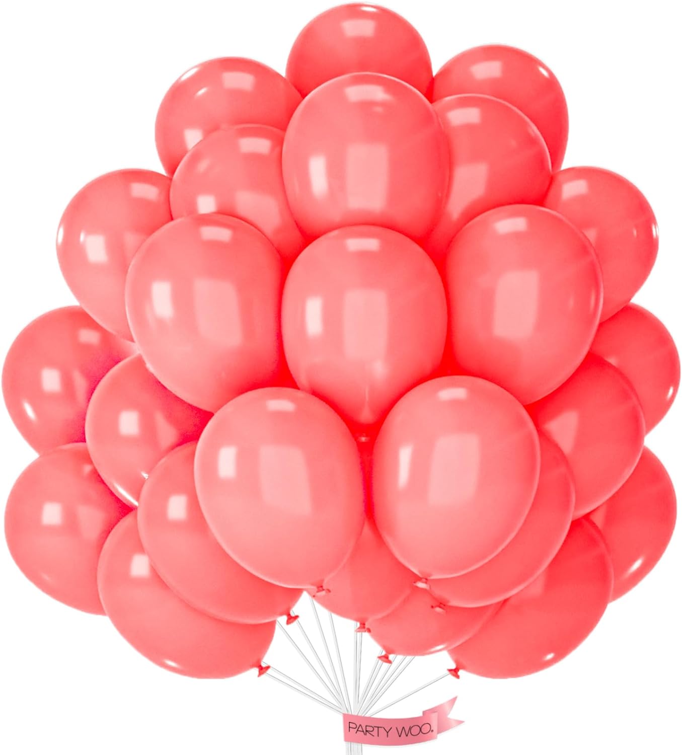 Coral Balloons 50 pcs 12 Inch Coral Pastel Red Watermelon Pink Latex ...