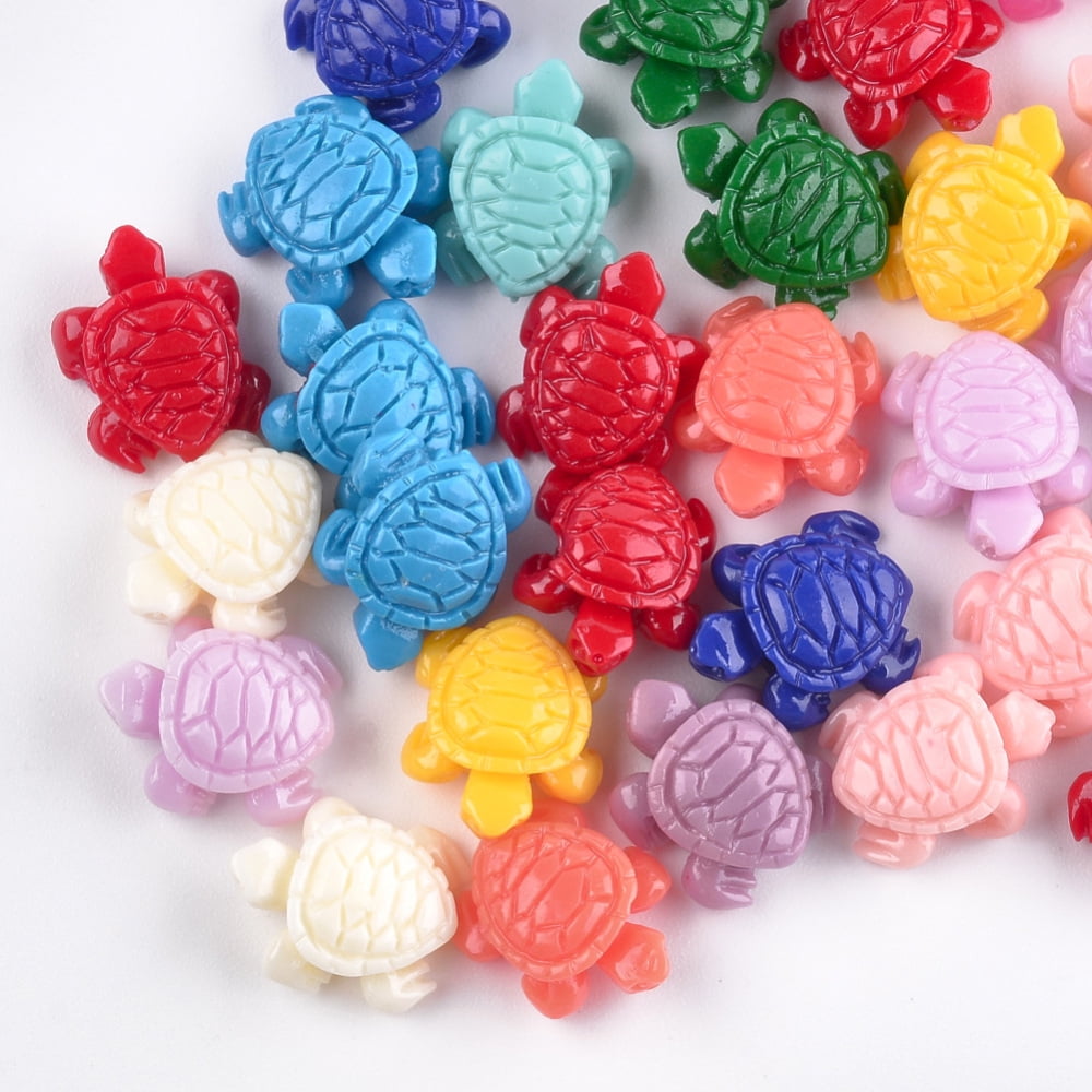 Coral Beads Dyed Sea Turtle Mixed color 12x10x5.5mm Hole: 1.2mm ...