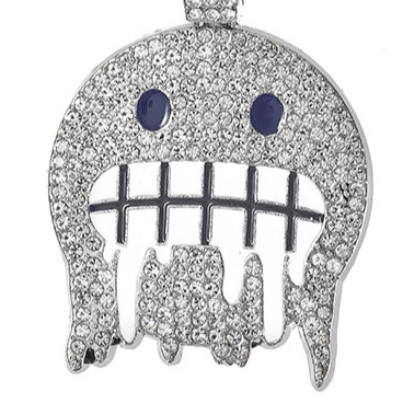 Coral Beauty- New Hip Hop Cuban Link Chain with Fully Iced-Out ColdFace ...