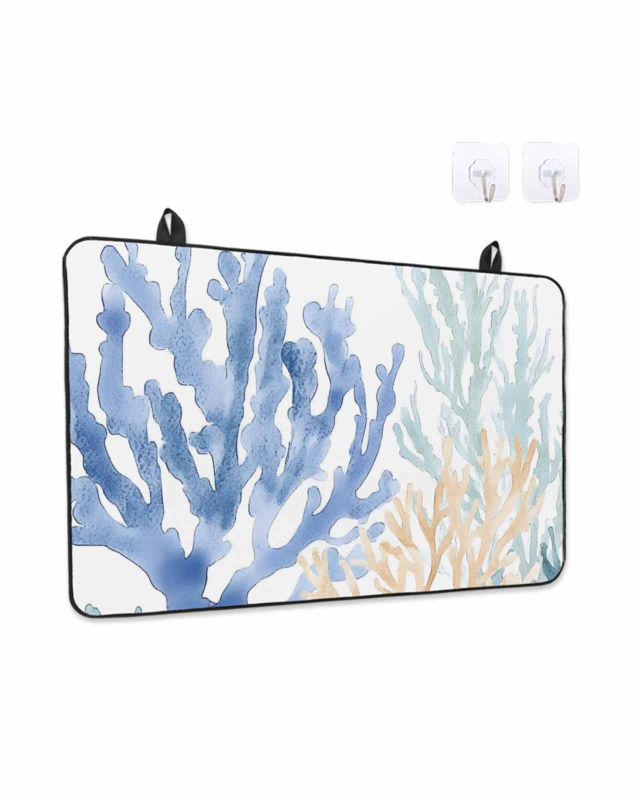 Coral Blue Green Beige Stove Top Covers for Electric Stove, Kitchen ...