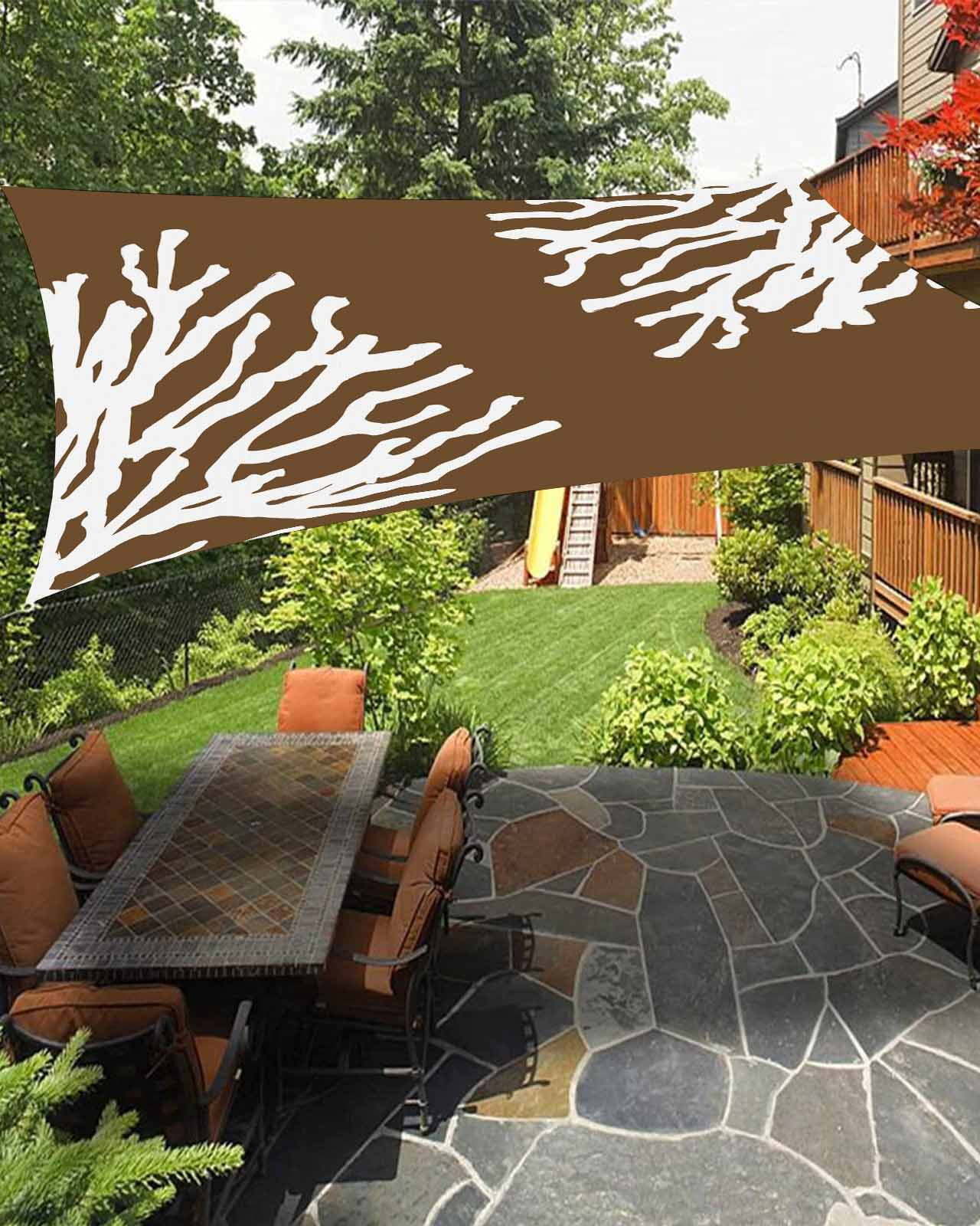 Coral Brown Sun Sail Shades Rectangle Canopy,Sunlight Block Heavy Duty ...