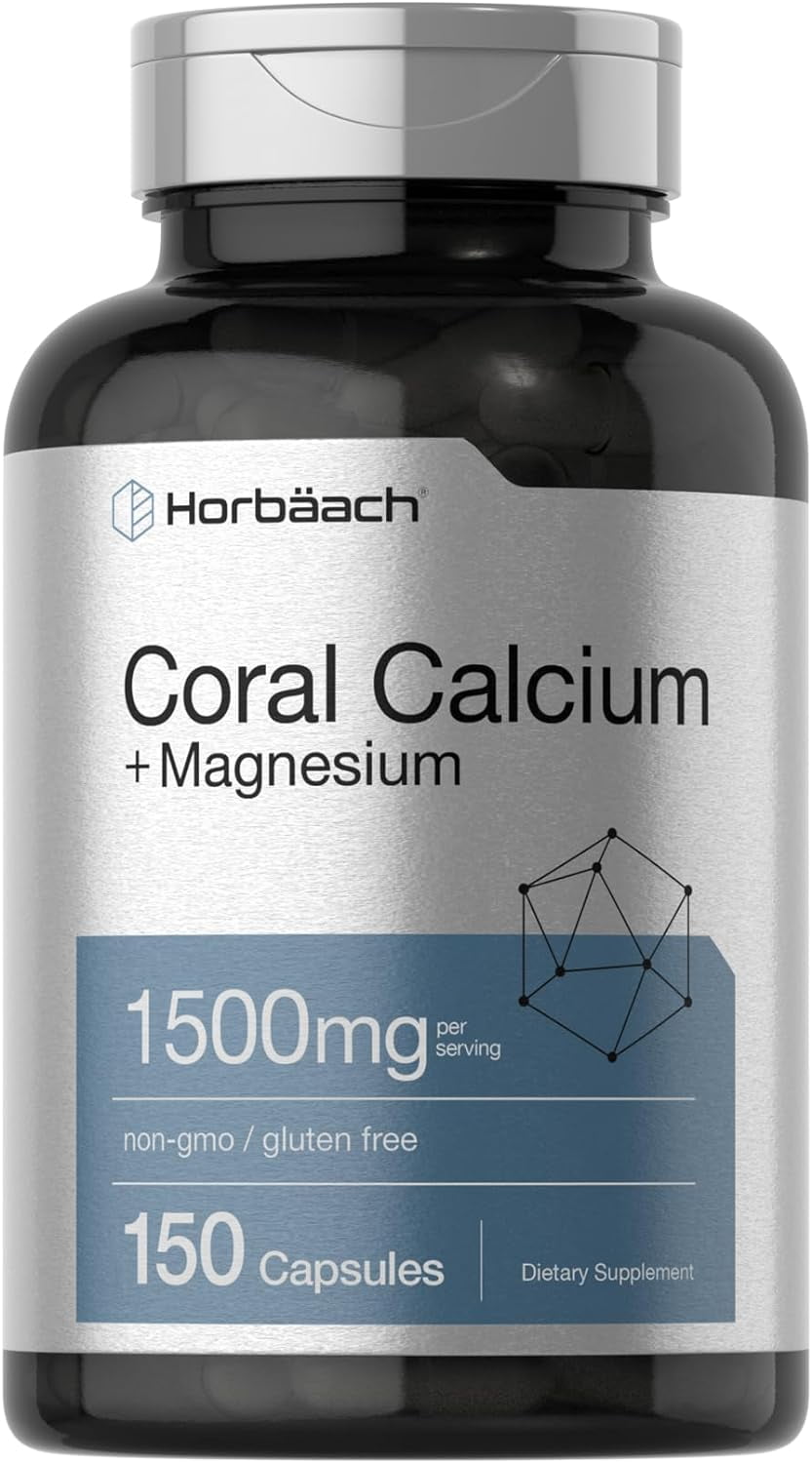 Horbaach Coral Calcium 1500mg Complex Supplements |+ Magnesium | 200 ...