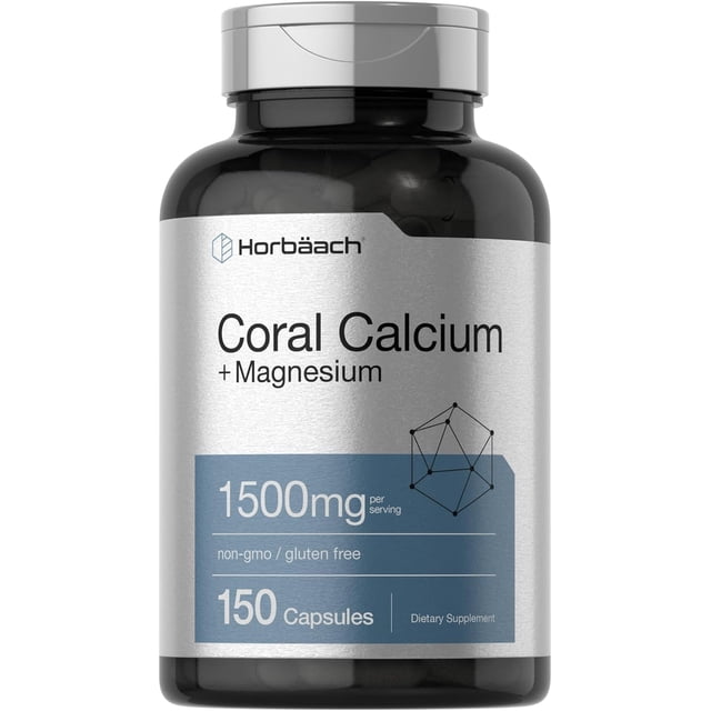 Horbaach Coral Calcium 1500mg Complex Supplements |+ Magnesium | 200 ...