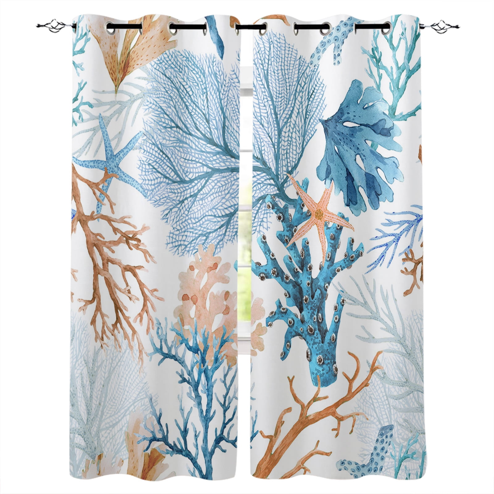 Coral Carpet Orange Room Curtains Large Window Window Curtains Curtain ...