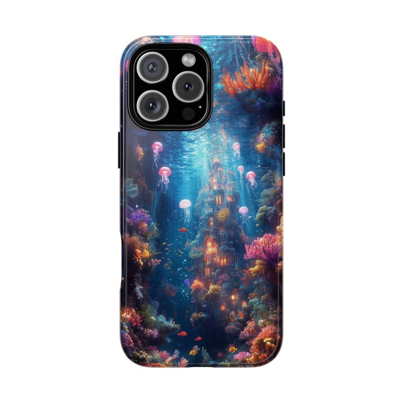 Coral Castle Underwater World Marine Life Scene Phone Case for iPhone ...