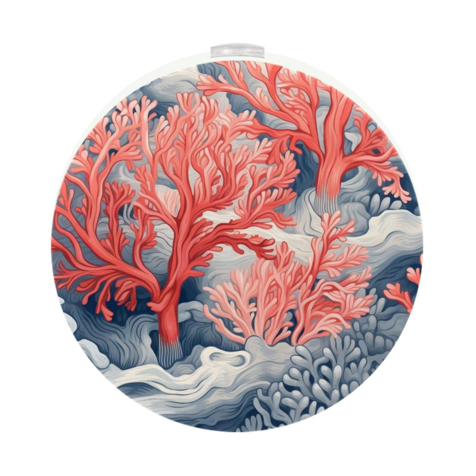 Coral Circular Night Light 2 Pack LED Induction Control ABS Material ...