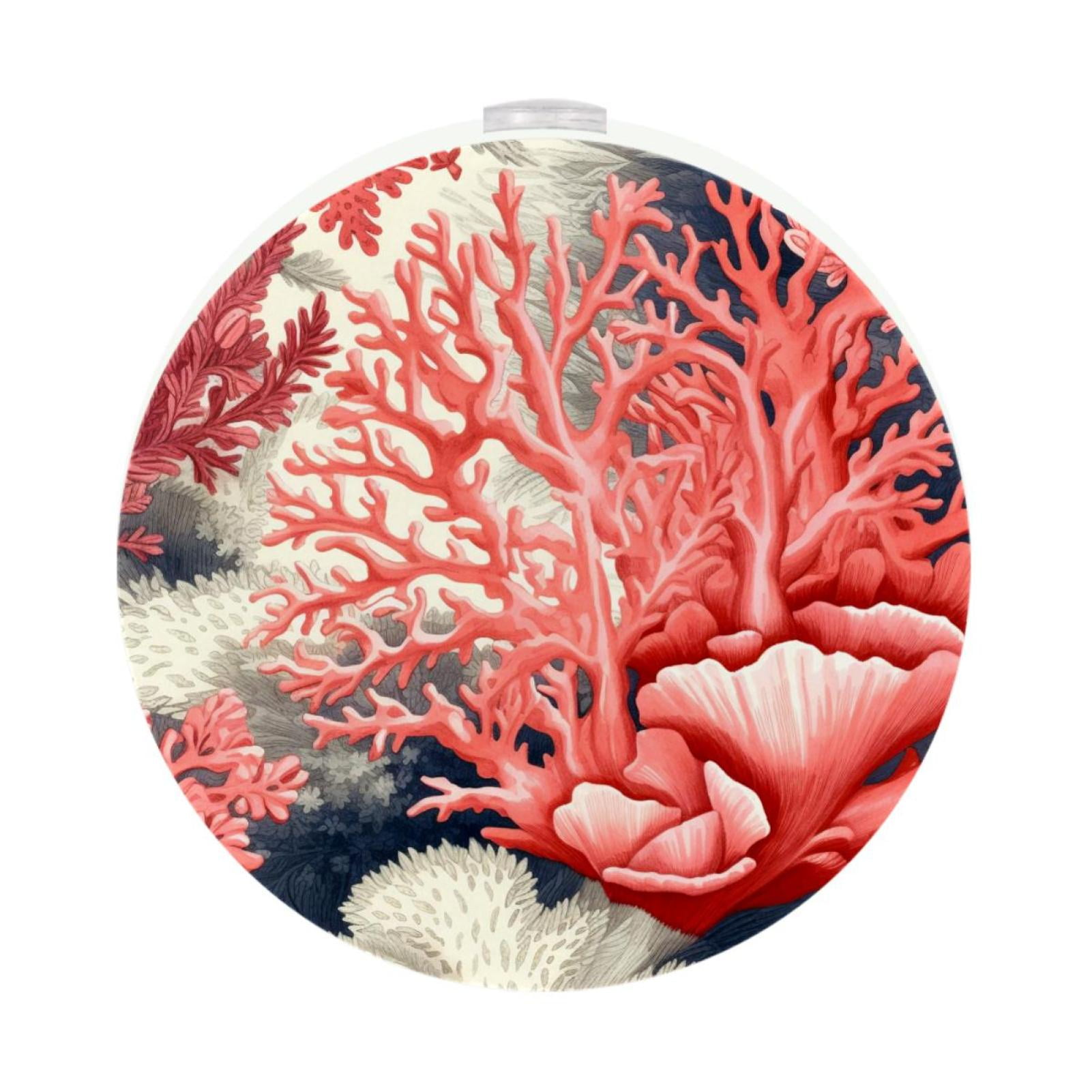 Coral Circular Night Light - 2 Pack Wall Lights, LED Induction Control ...